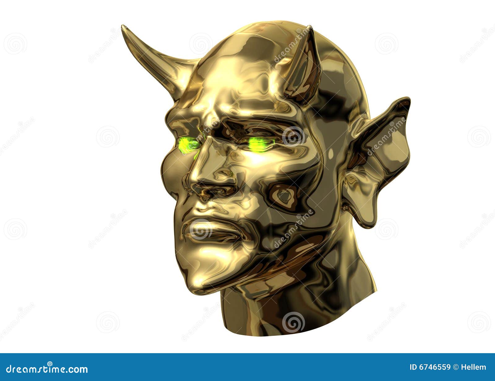 Devil Head Side stock illustration. Illustration of goth - 6746559