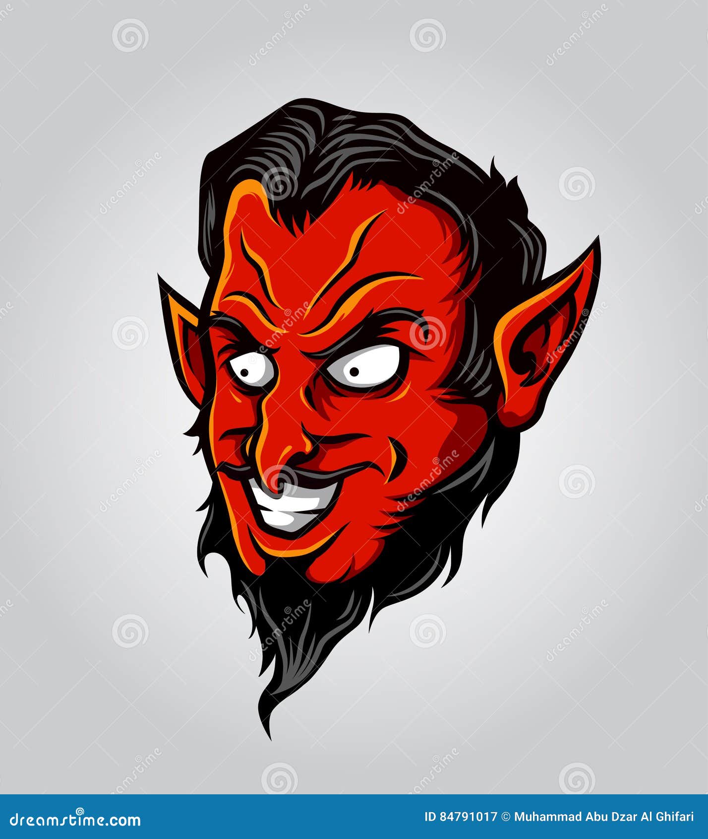 Devil Head Vector stock vector. Illustration of drawing - 84791017