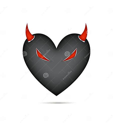 Devil Heart stock vector. Illustration of soul, attitude - 12695485