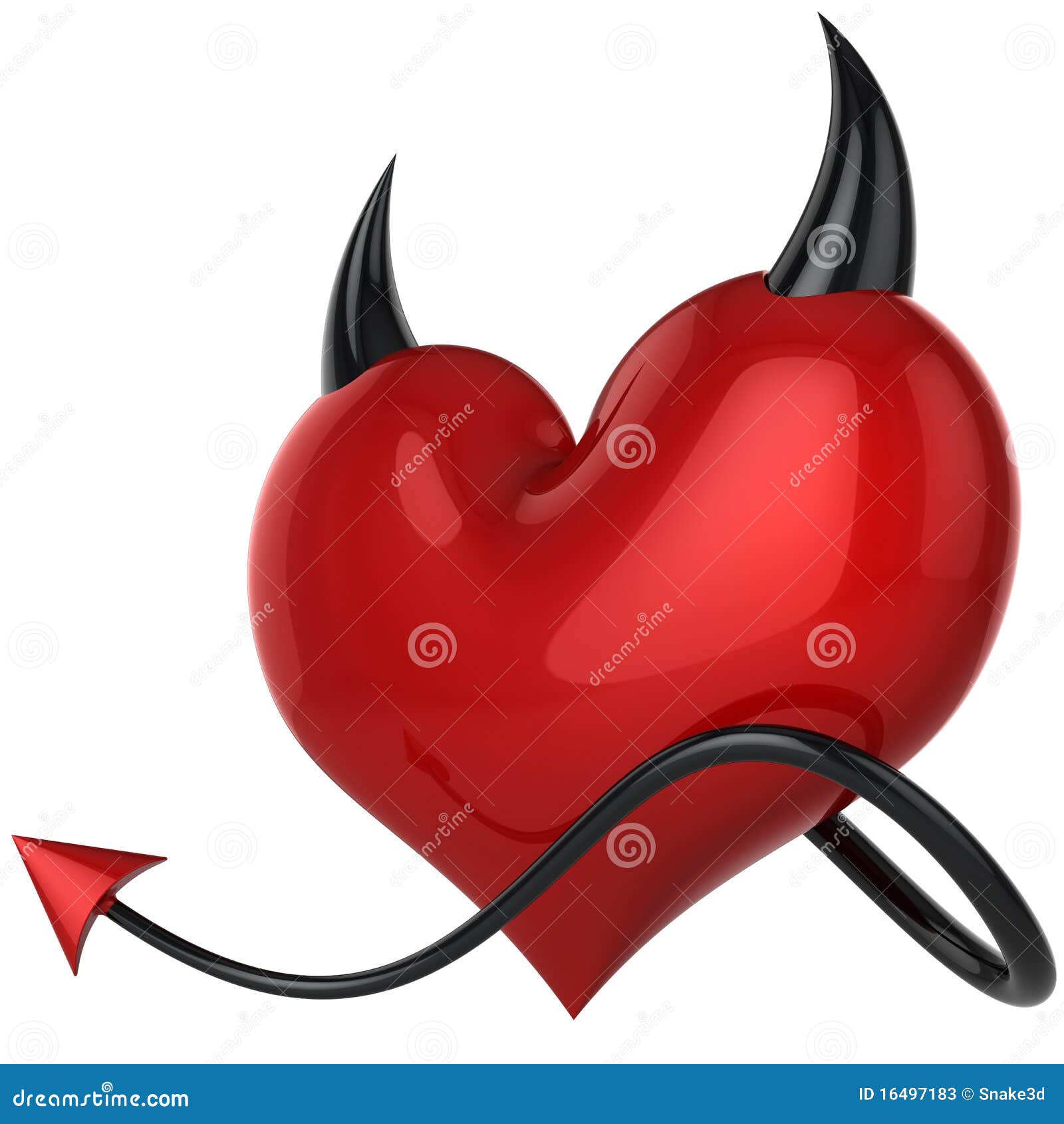 Devil Heart. Fateful Love (Hi-Res) Stock Illustration - Illustration of ...