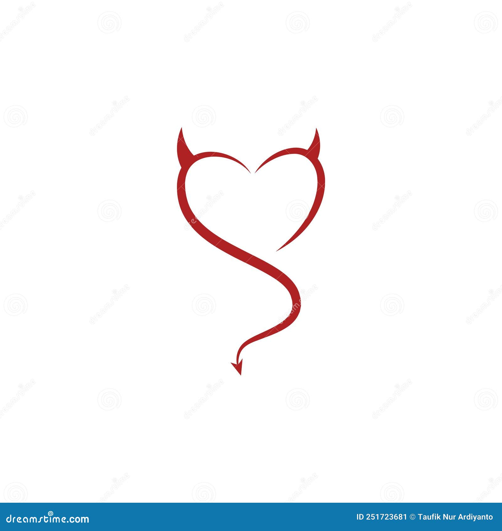 Devil Heart Icon Logo Design Illustration Stock Illustration ...