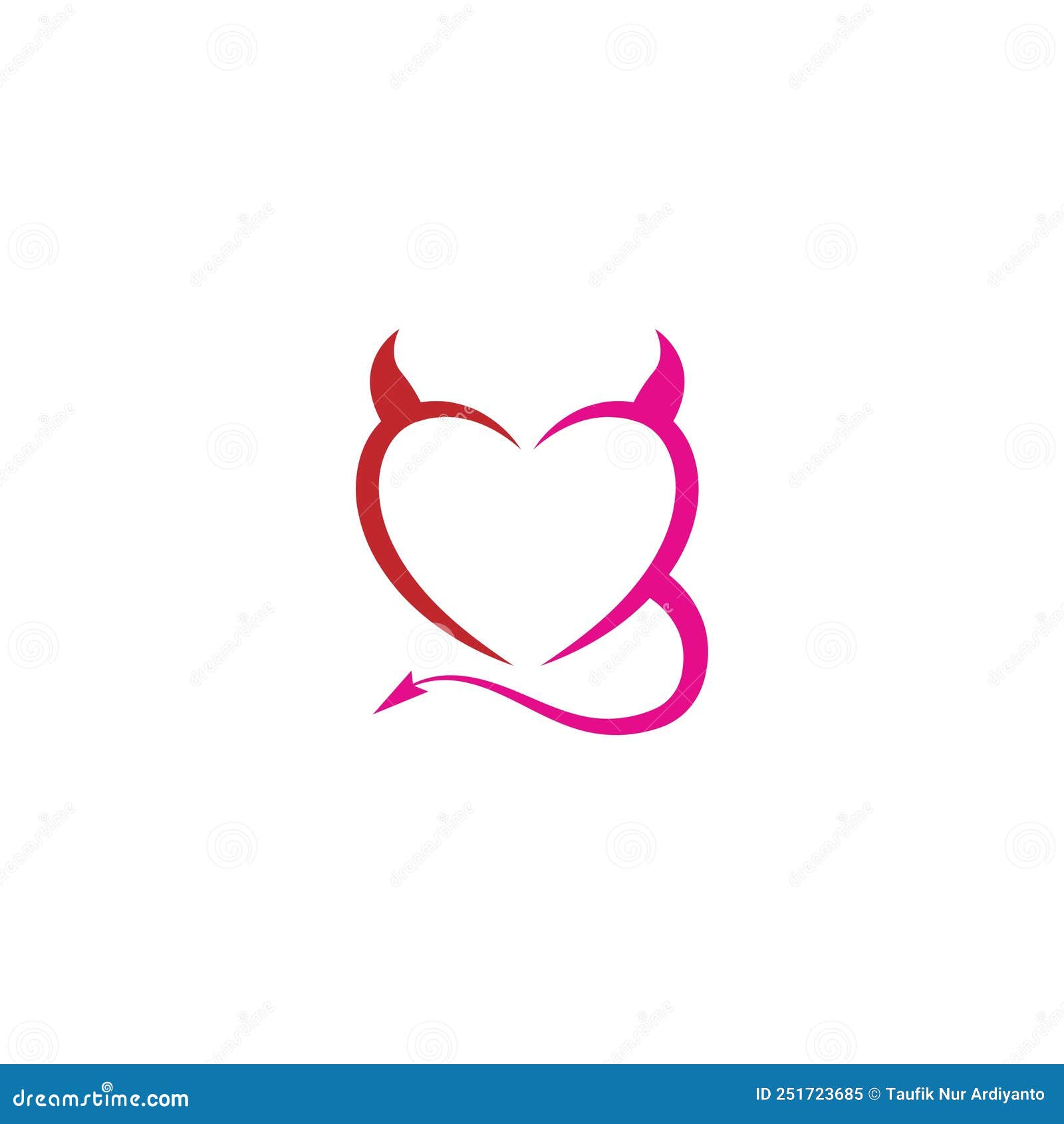 Devil Heart Icon Logo Design Illustration Stock Illustration ...