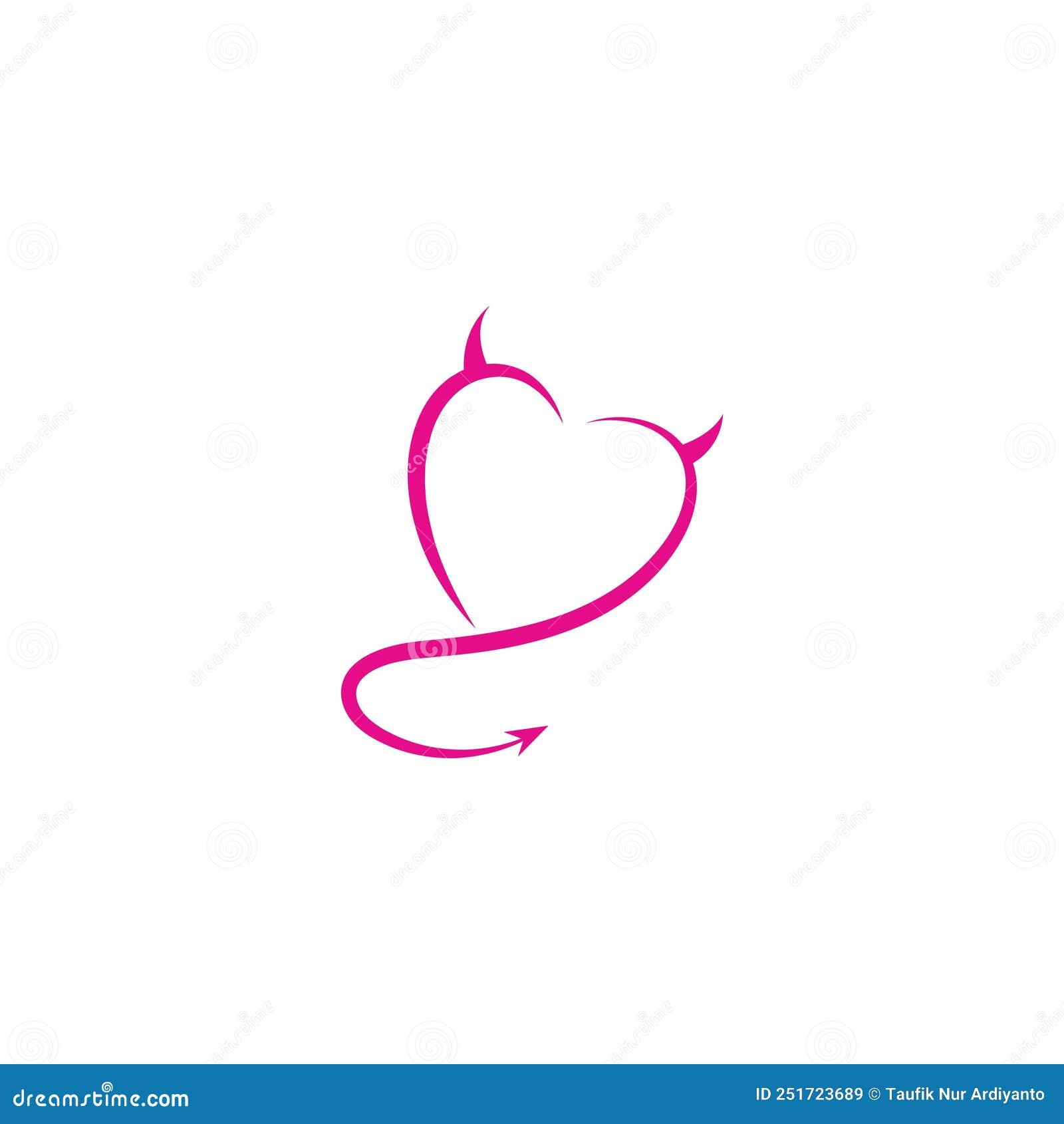 Devil Heart Icon Logo Design Illustration Stock Illustration ...