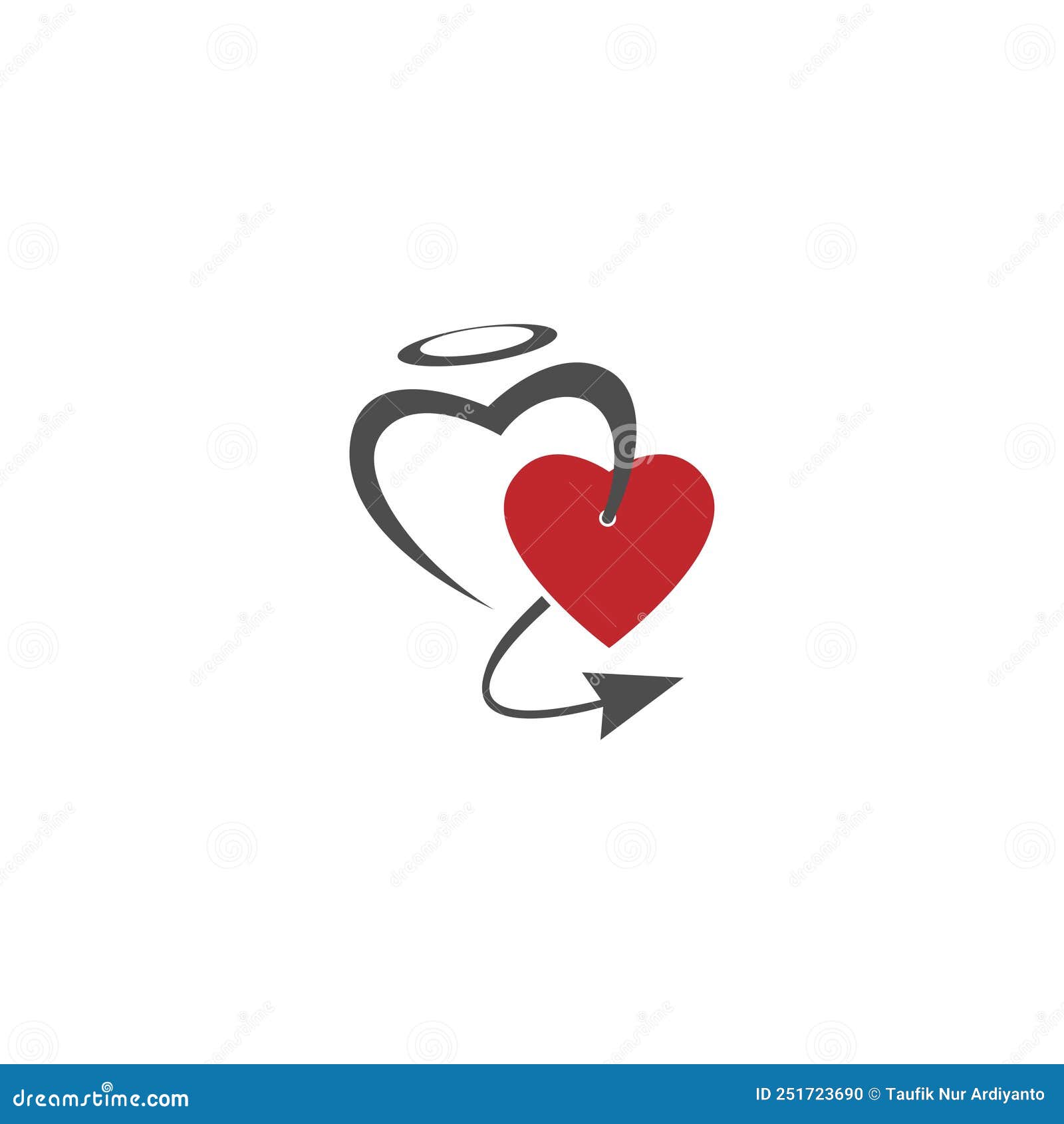 Devil Heart Icon Logo Design Illustration Stock Illustration ...