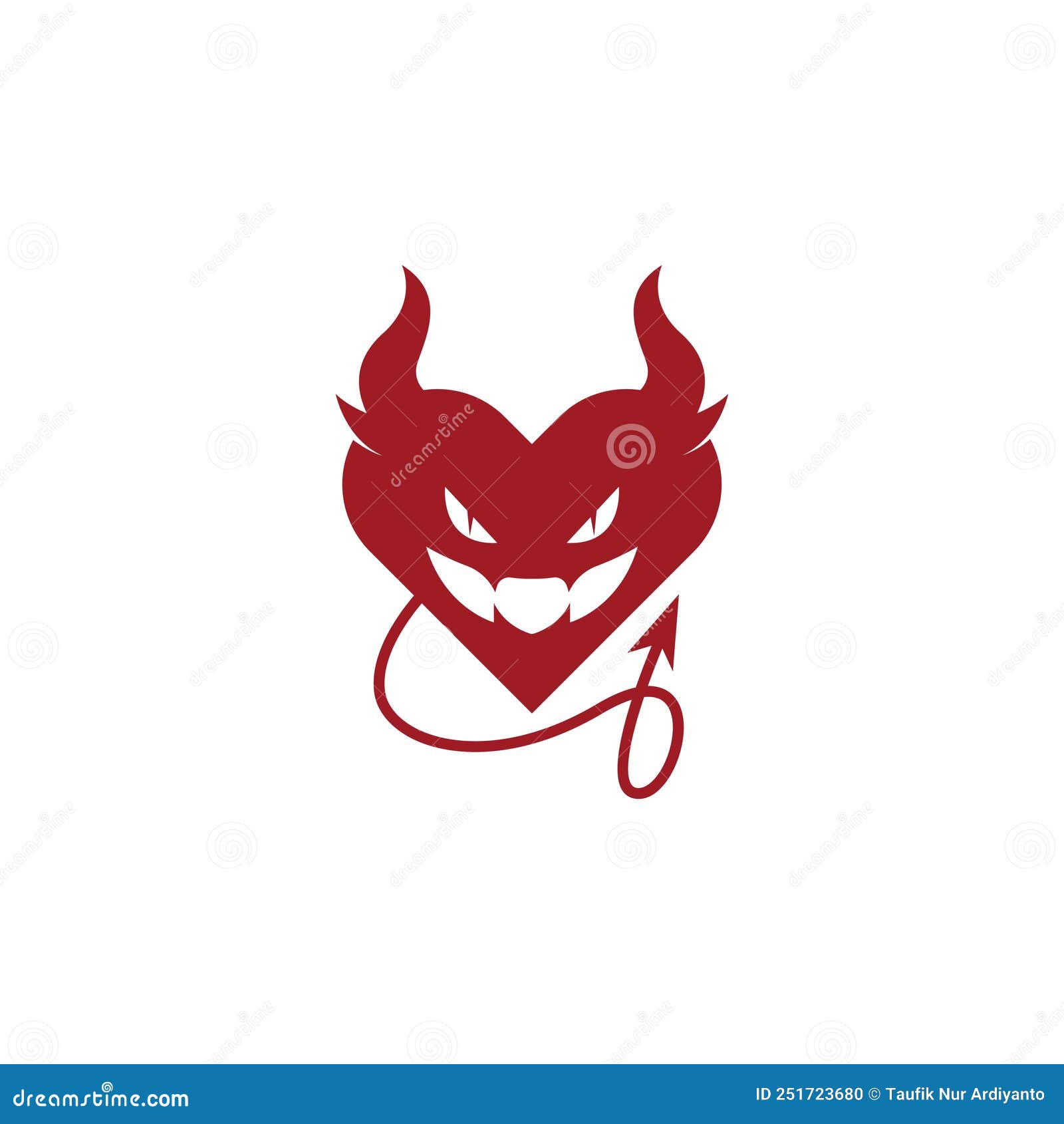 Devil Heart Icon Logo Design Illustration Stock Illustration ...