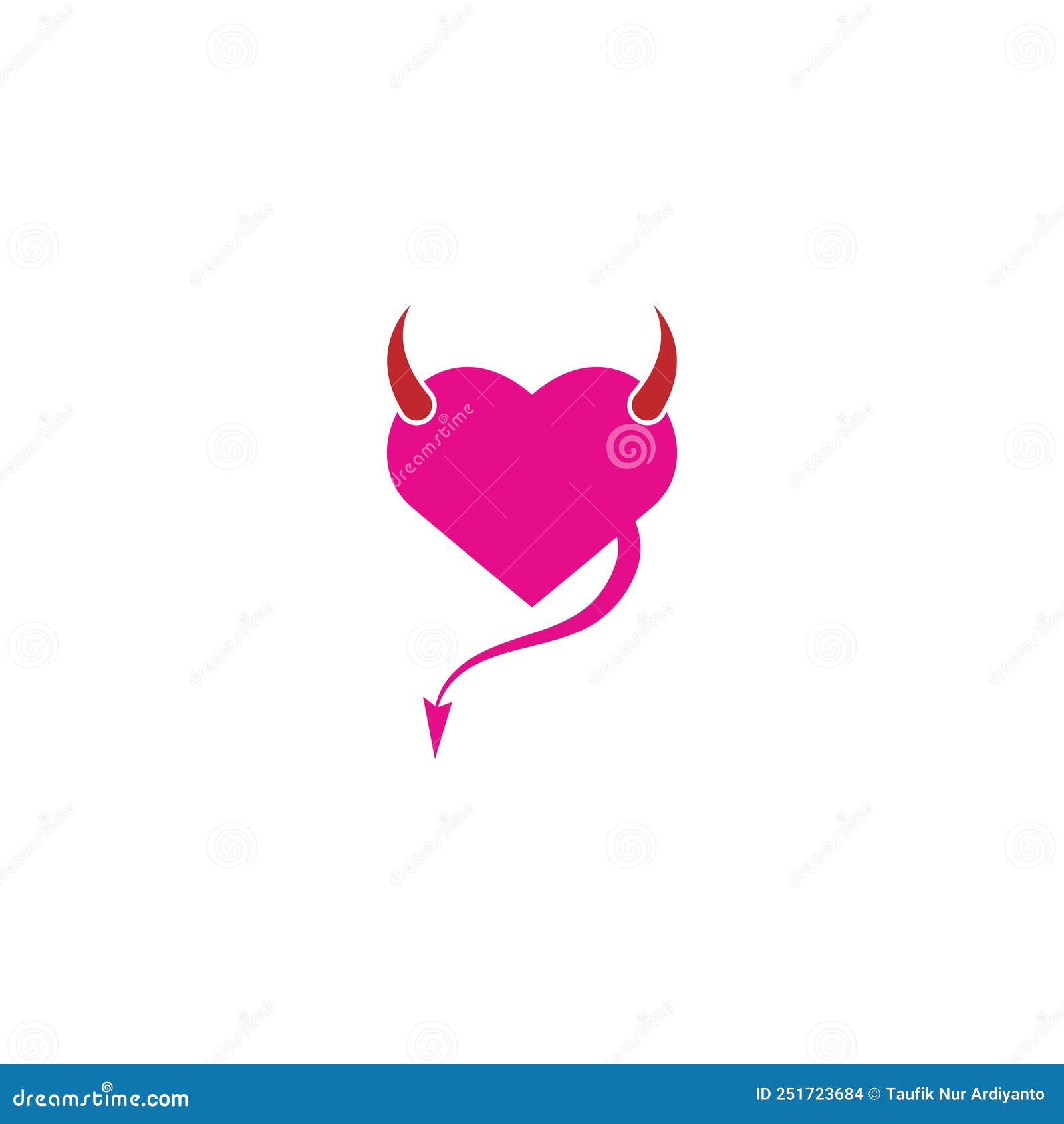 Devil Heart Icon Logo Design Illustration Stock Illustration ...
