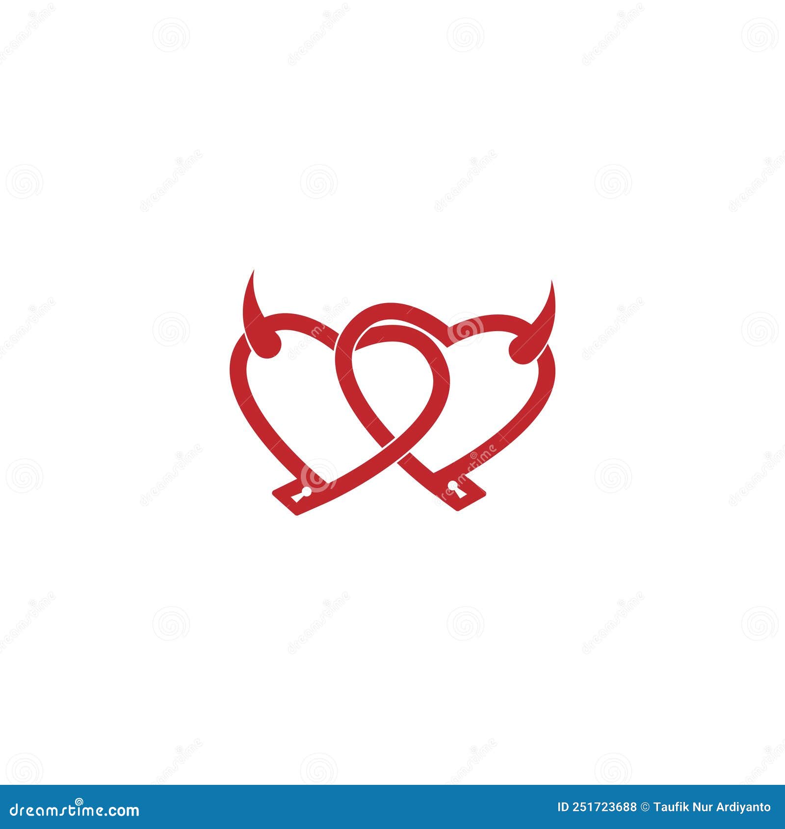 Devil Heart Icon Logo Design Illustration Stock Illustration ...