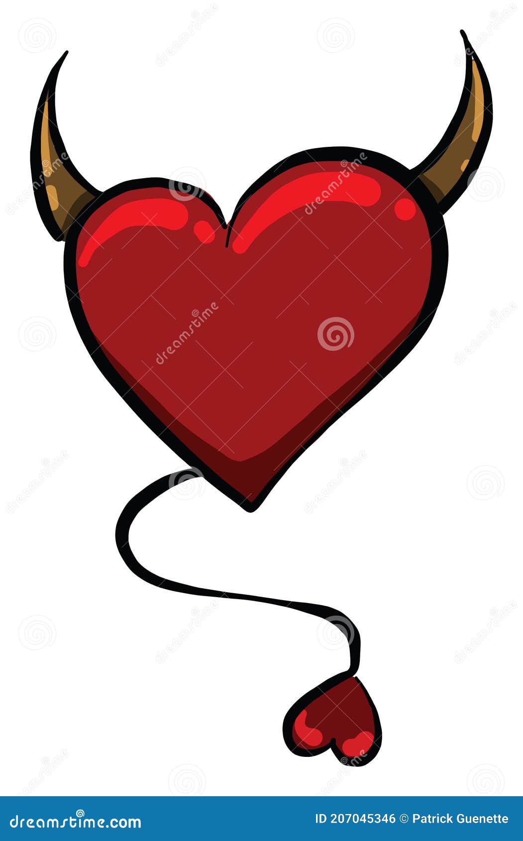 Devil Heart, Illustration, Vector Stock Vector - Illustration of ...
