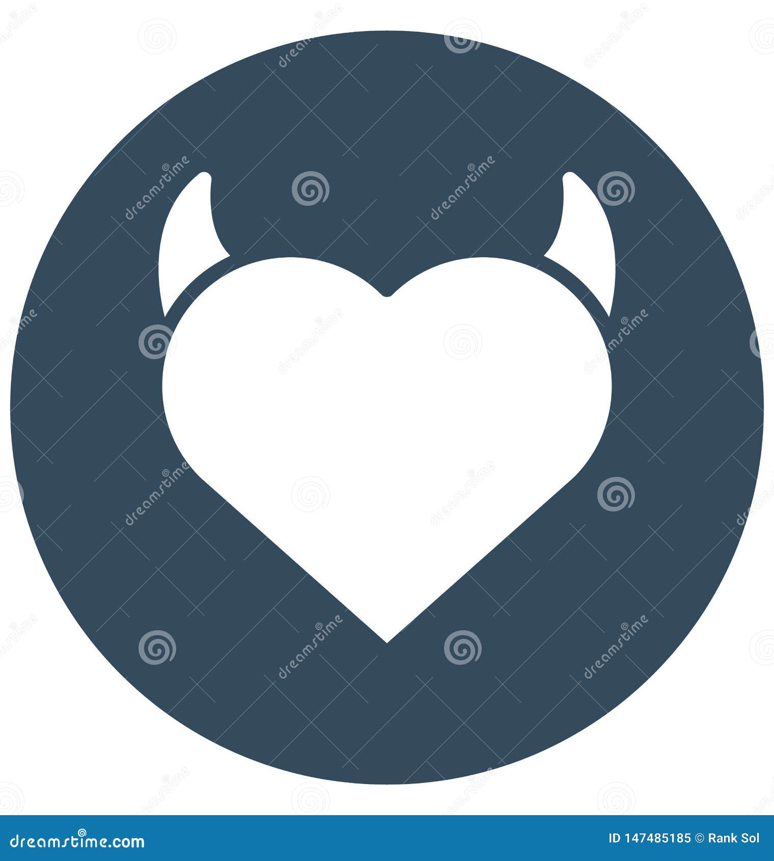 Print Devil Heart Isolated Vector Icon that Can Be Easily Modified or ...