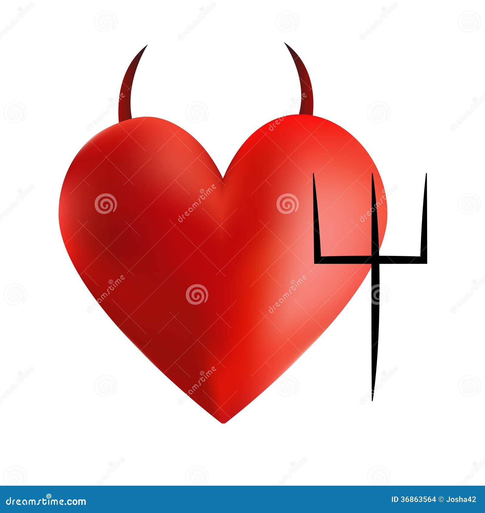 Devil Heart stock illustration. Illustration of resolution - 36863564