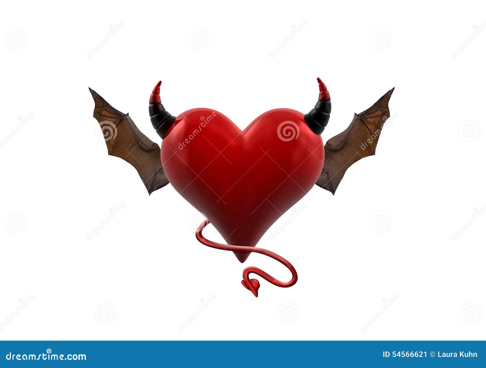 Devil Heart stock image. Illustration of valentine, love - 54566621