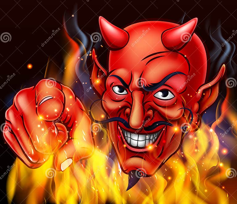 Devil in Hell Fire stock vector. Illustration of halloween - 88482711