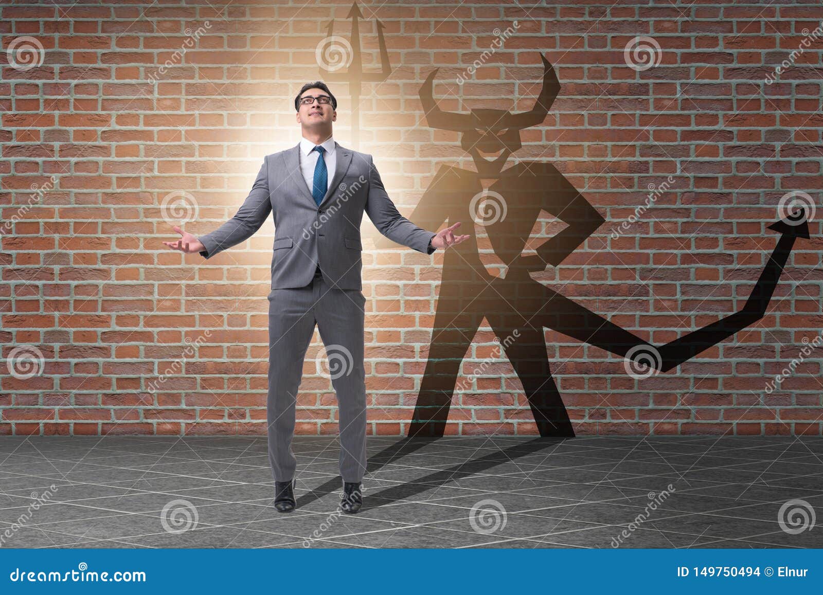 Devil Hiding in the Businessman - Alter Ego Concept Stock Photo - Image ...
