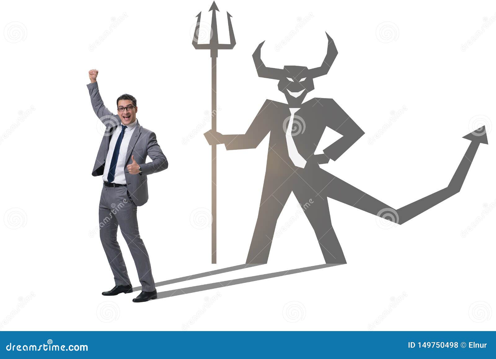 Devil Hiding in the Businessman - Alter Ego Concept Stock Photo - Image ...