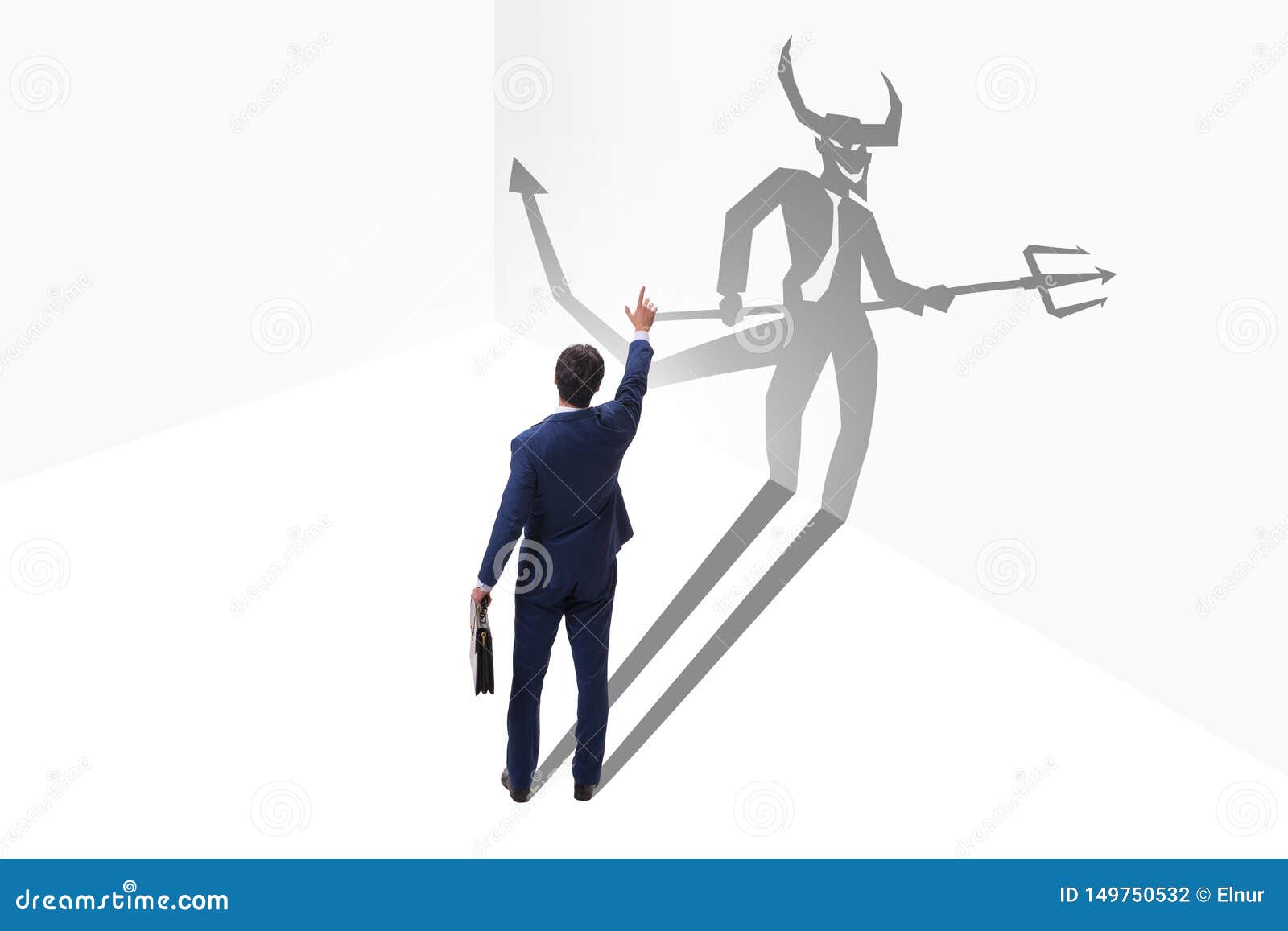 Devil Hiding in the Businessman - Alter Ego Concept Stock Photo - Image ...