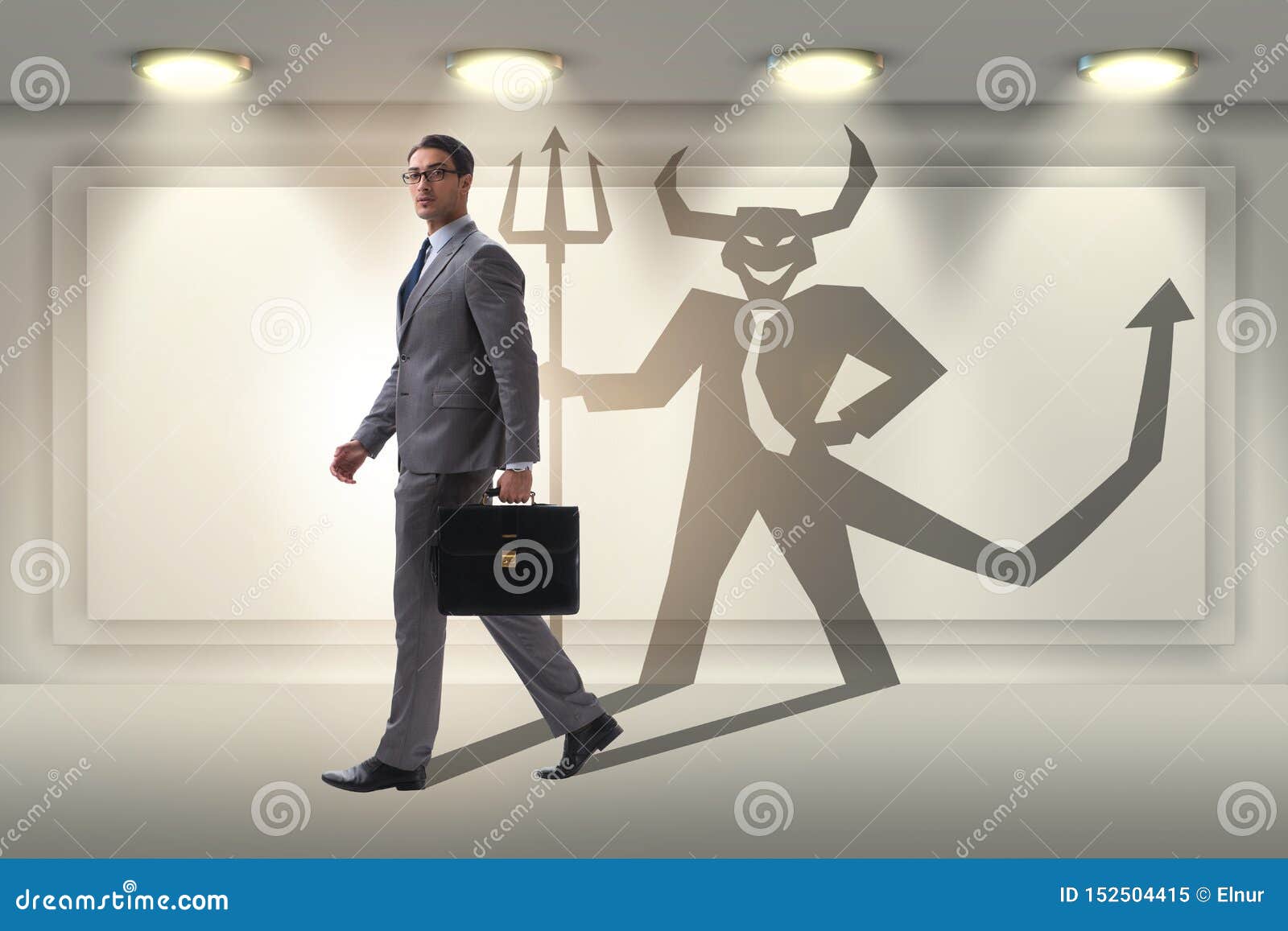 Devil Hiding in the Businessman - Alter Ego Concept Stock Image - Image ...