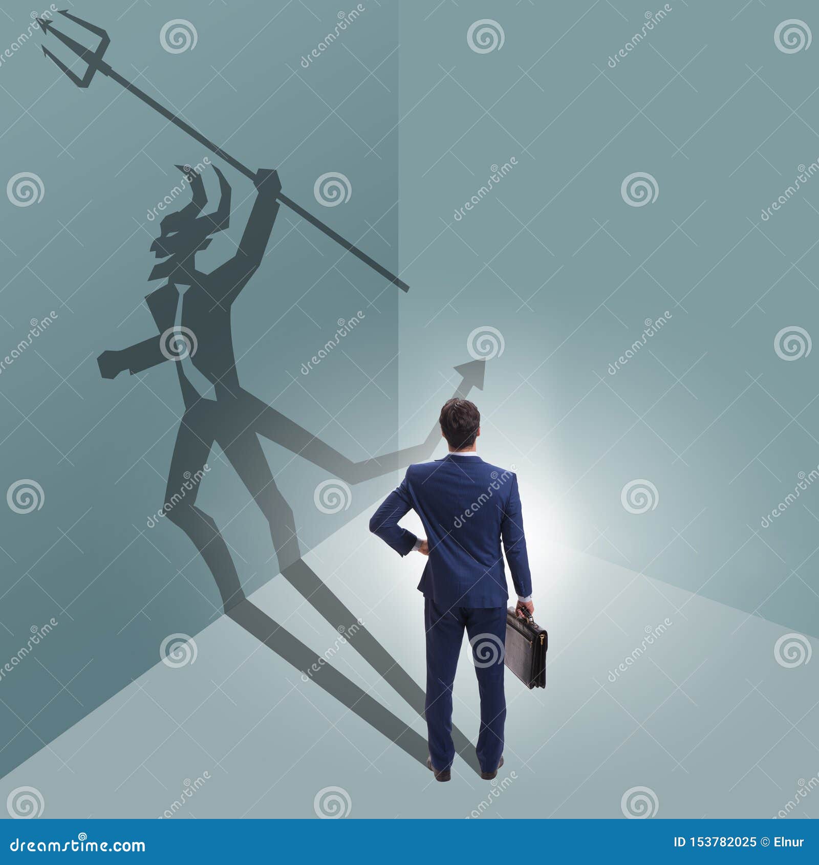 Devil Hiding in the Businessman - Alter Ego Concept Stock Image - Image ...