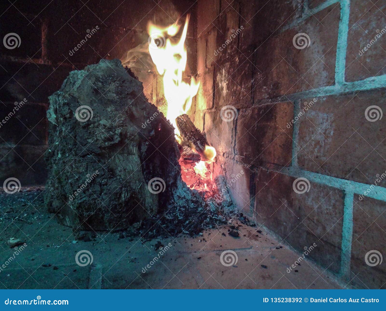 The Devil Hiding in the Flames Stock Photo - Image of orange, fire ...
