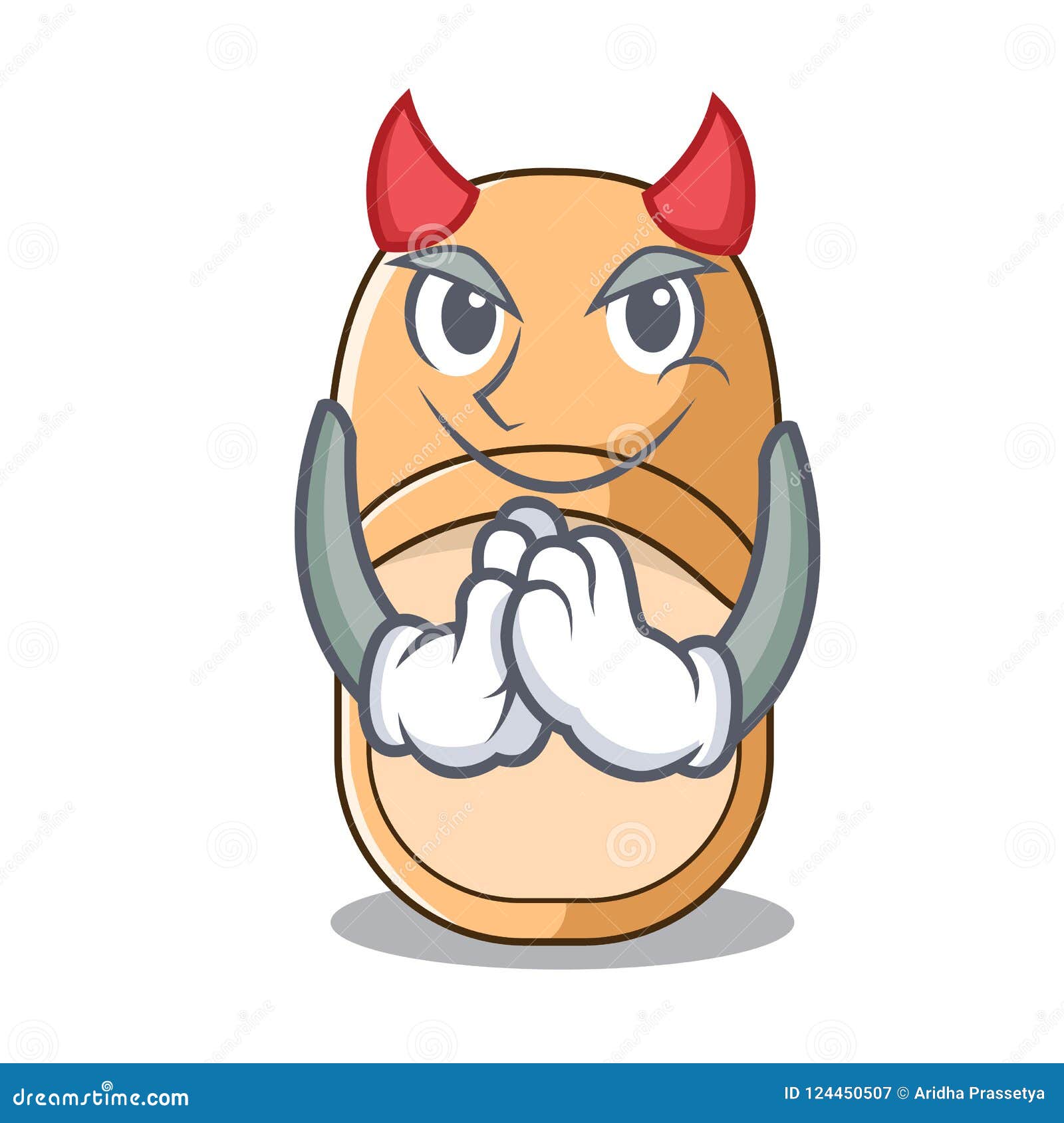 Devil Home Slippers Icon in Cartoon Style Stock Vector - Illustration ...