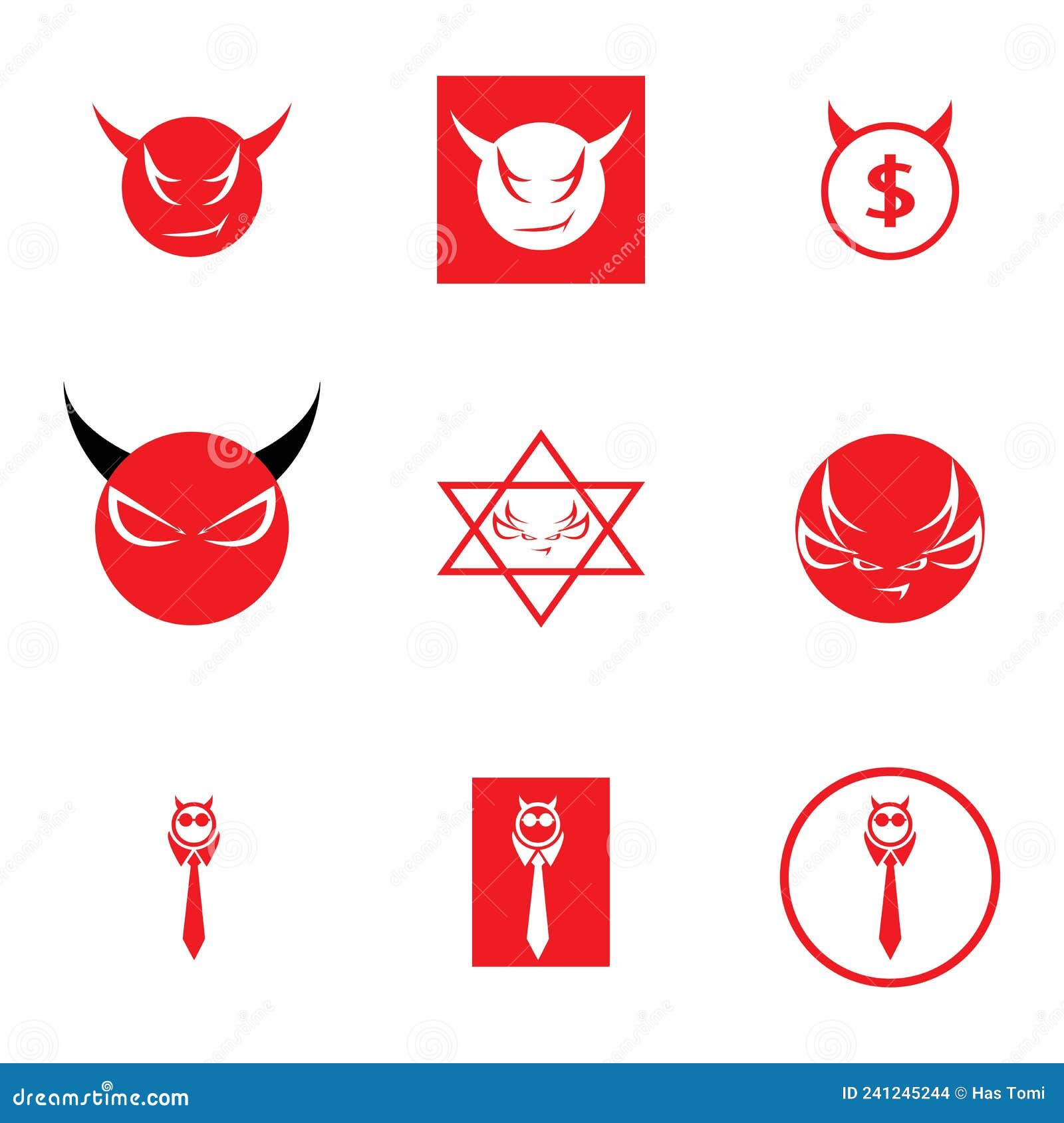 The devil logo and symbol stock illustration. Illustration of horns ...