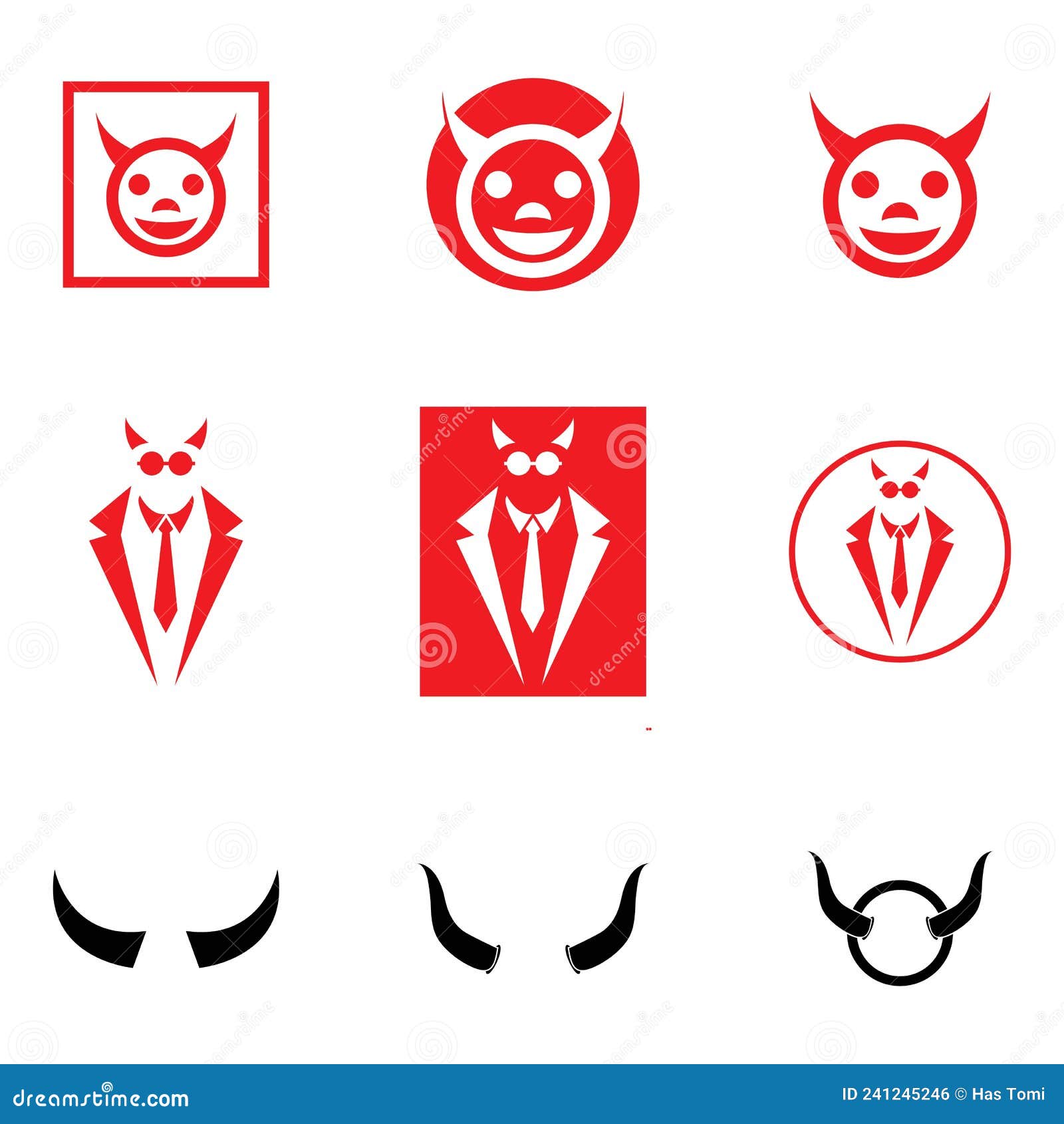 The devil logo and symbol stock illustration. Illustration of black ...