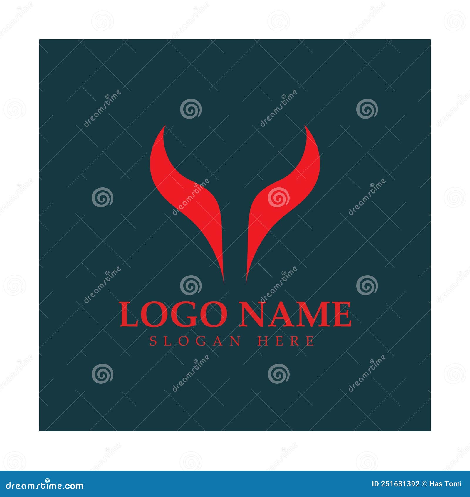 Devil Horn Vector Icon Logo Design Illustration Template Stock Vector ...