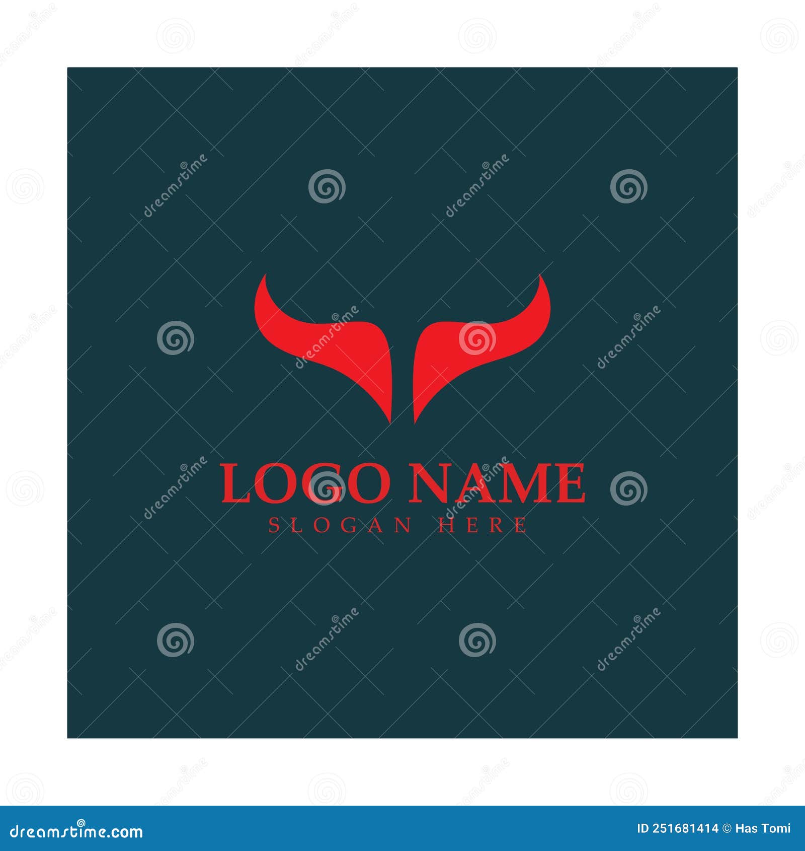 Devil Horn Vector Icon Logo Design Illustration Template Stock Vector ...