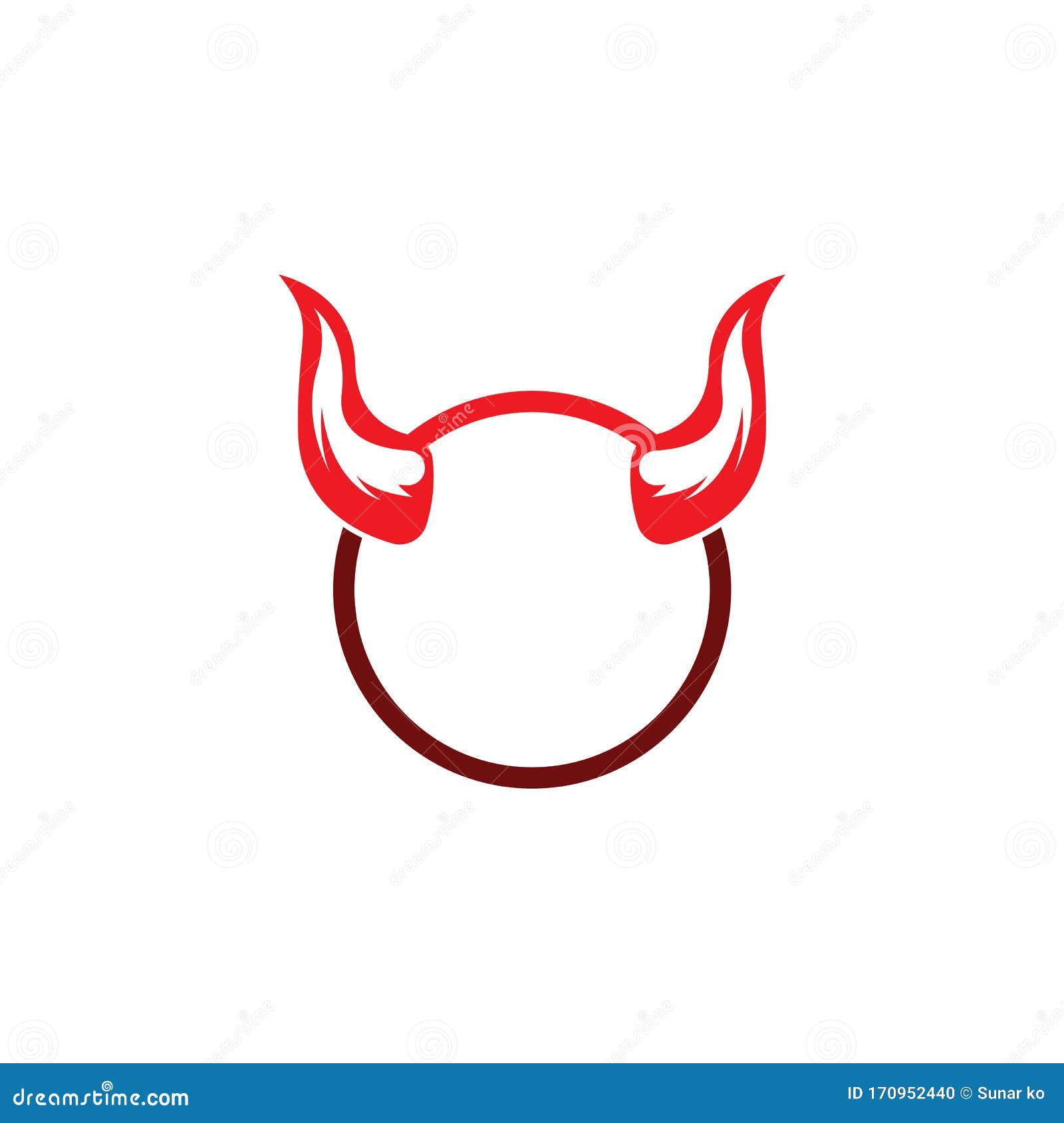 Devil Horn Vector Icon Logo Design Illustration Template Stock Vector