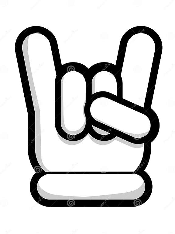 Devil Horns Hand Symbol EPS Stock Vector - Illustration of black, icon ...