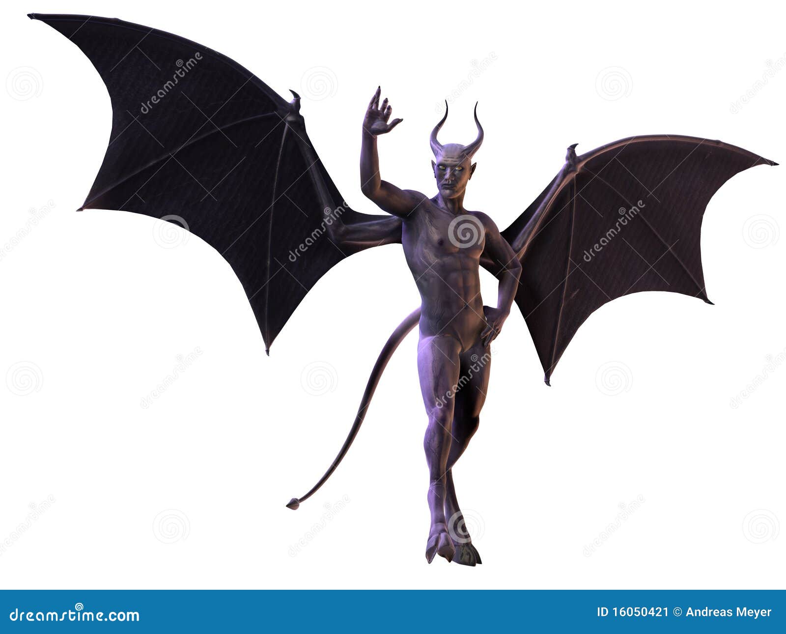 Devil Horror Profile On The Textured Striped Background Stock ...