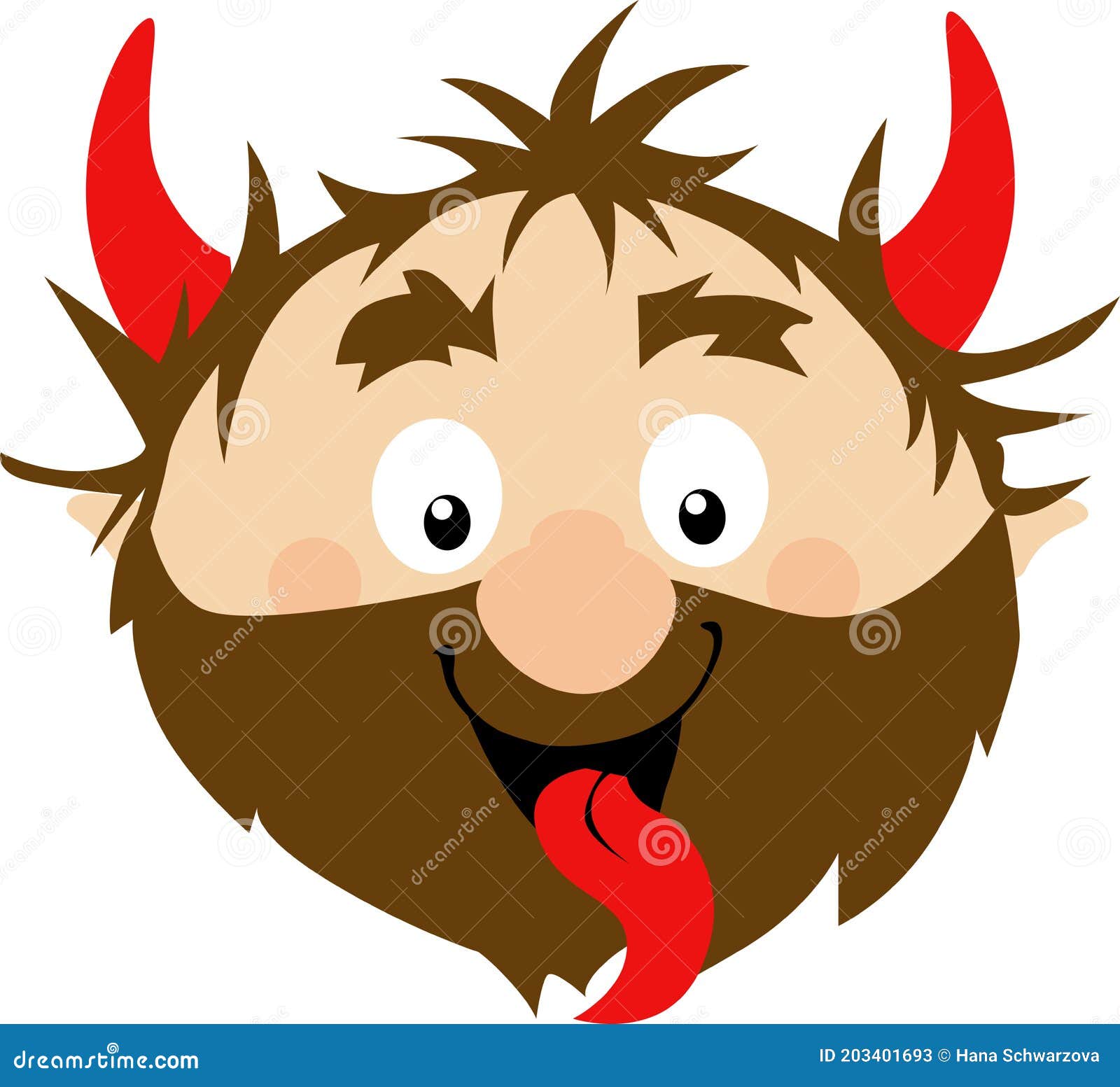 Devil Icon Face Head Simple Flat Design Illustration Isolated Stock ...