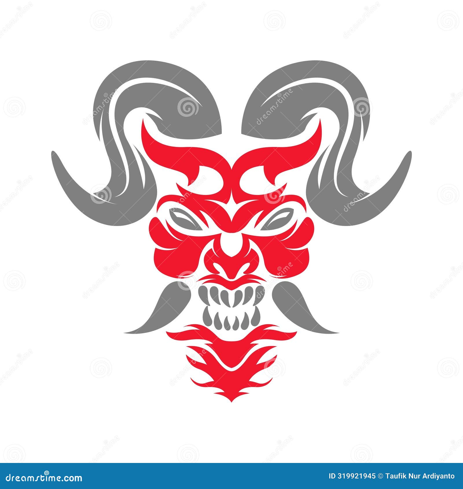 Devil icon logo design stock vector. Illustration of mask - 319921945