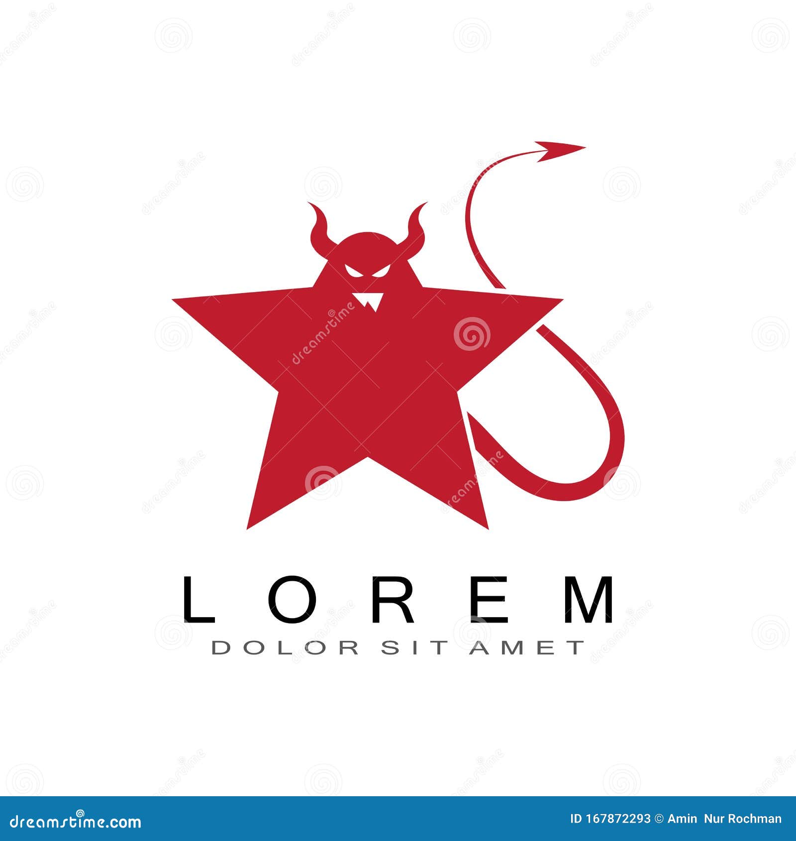 Devil logo template design stock illustration. Illustration of ...