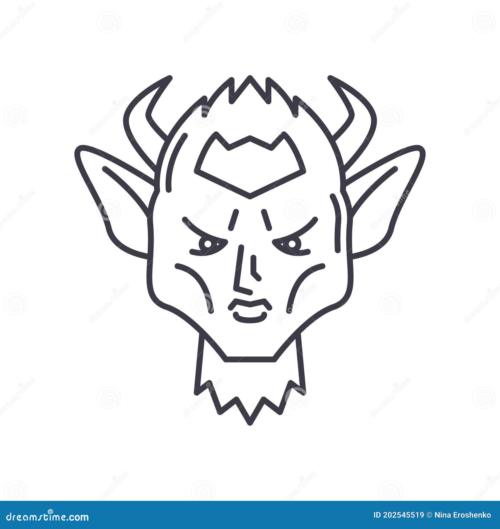 Devil Icon, Linear Isolated Illustration, Thin Line Vector, Web Design ...