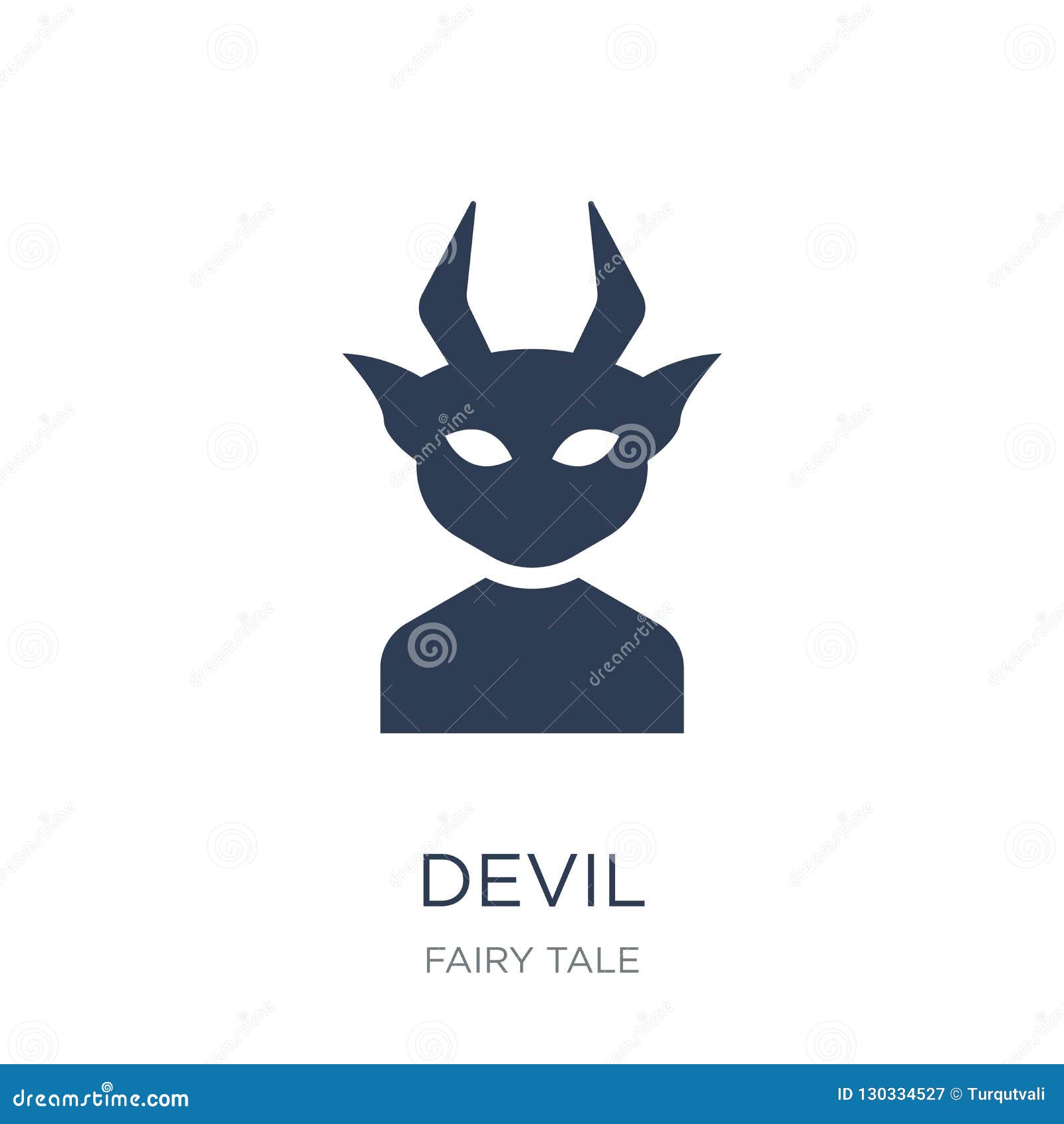 Devil Icon. Trendy Flat Vector Devil Icon on White Background Fr Stock ...