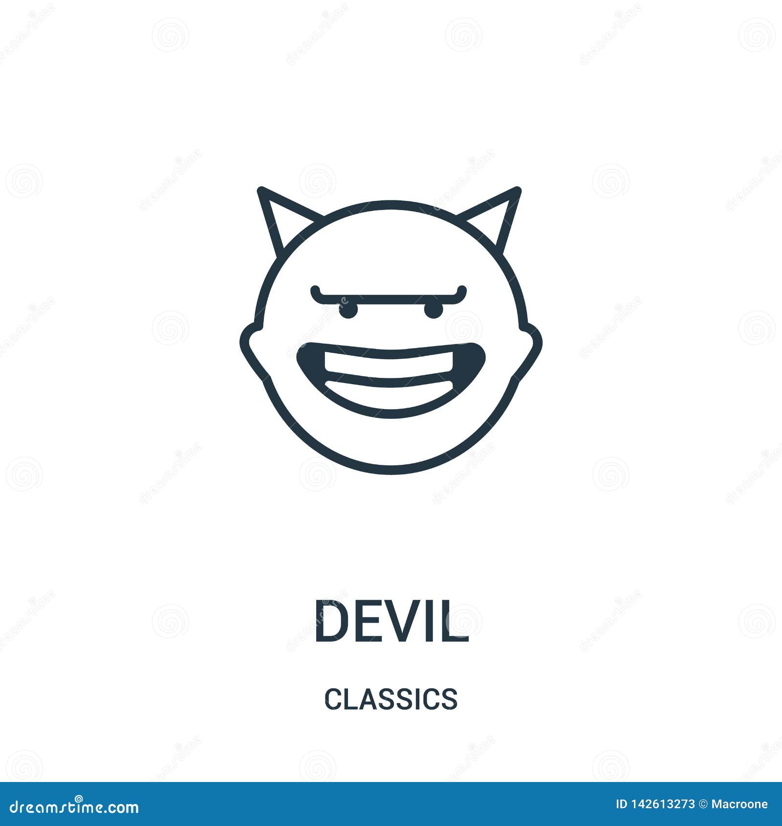 Devil Icon Vector From Classics Collection. Thin Line Devil Outline ...