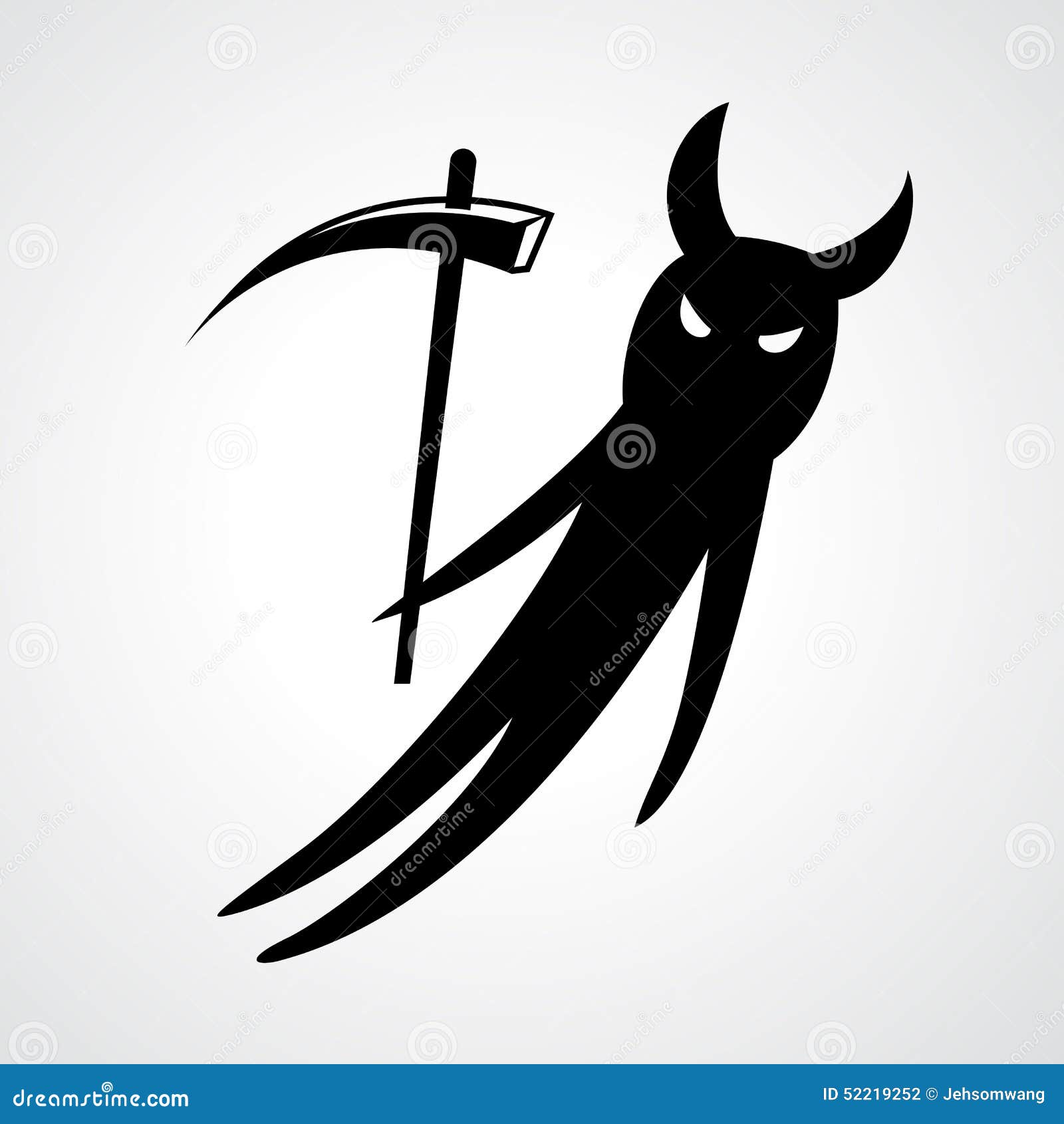 Devil UI Icon. Dark Fantasy Game Sign. Daemon Skull Silhouette. Gothic ...