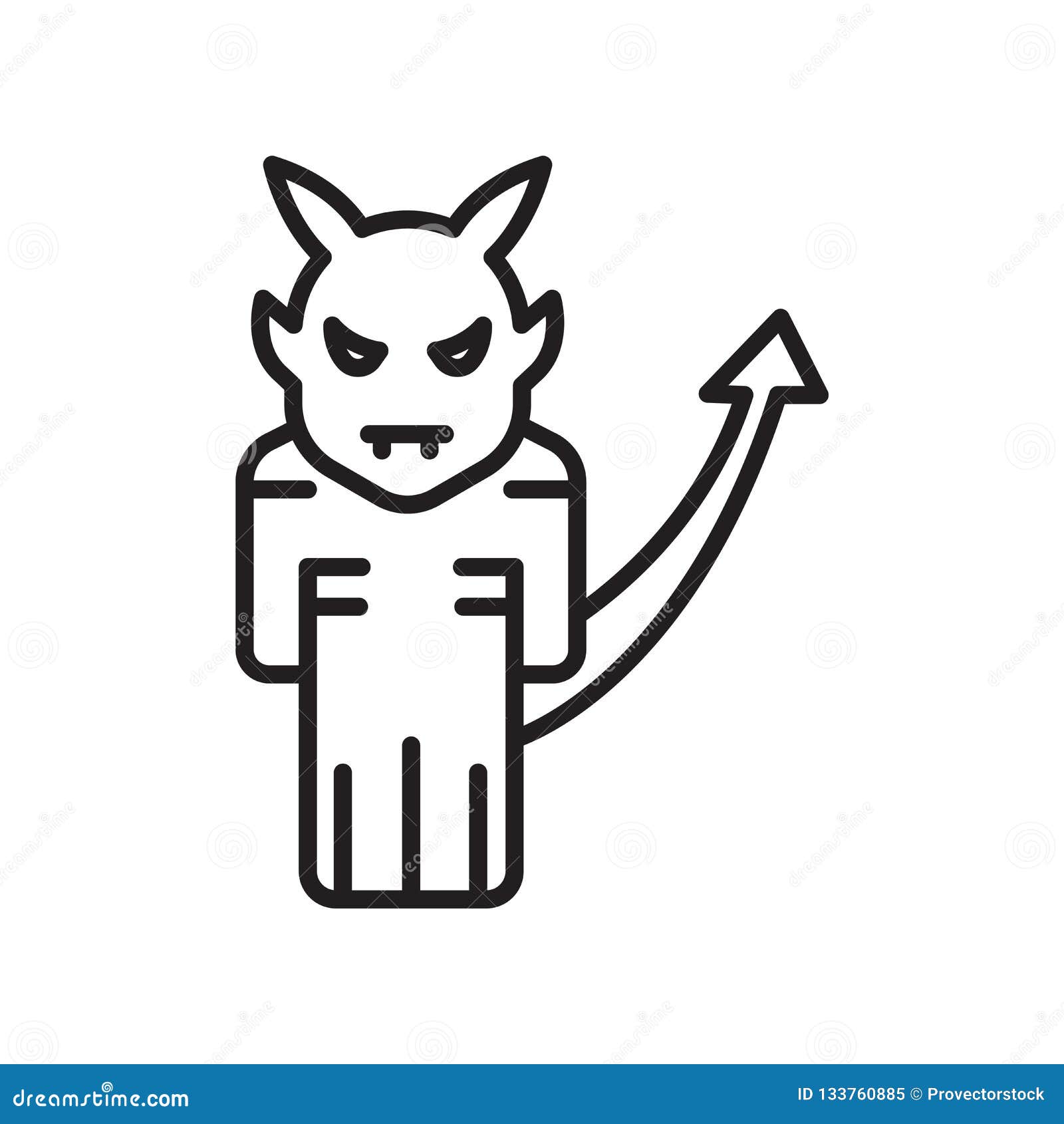 Devil Icon Vector Sign and Symbol Isolated on White Background Stock ...