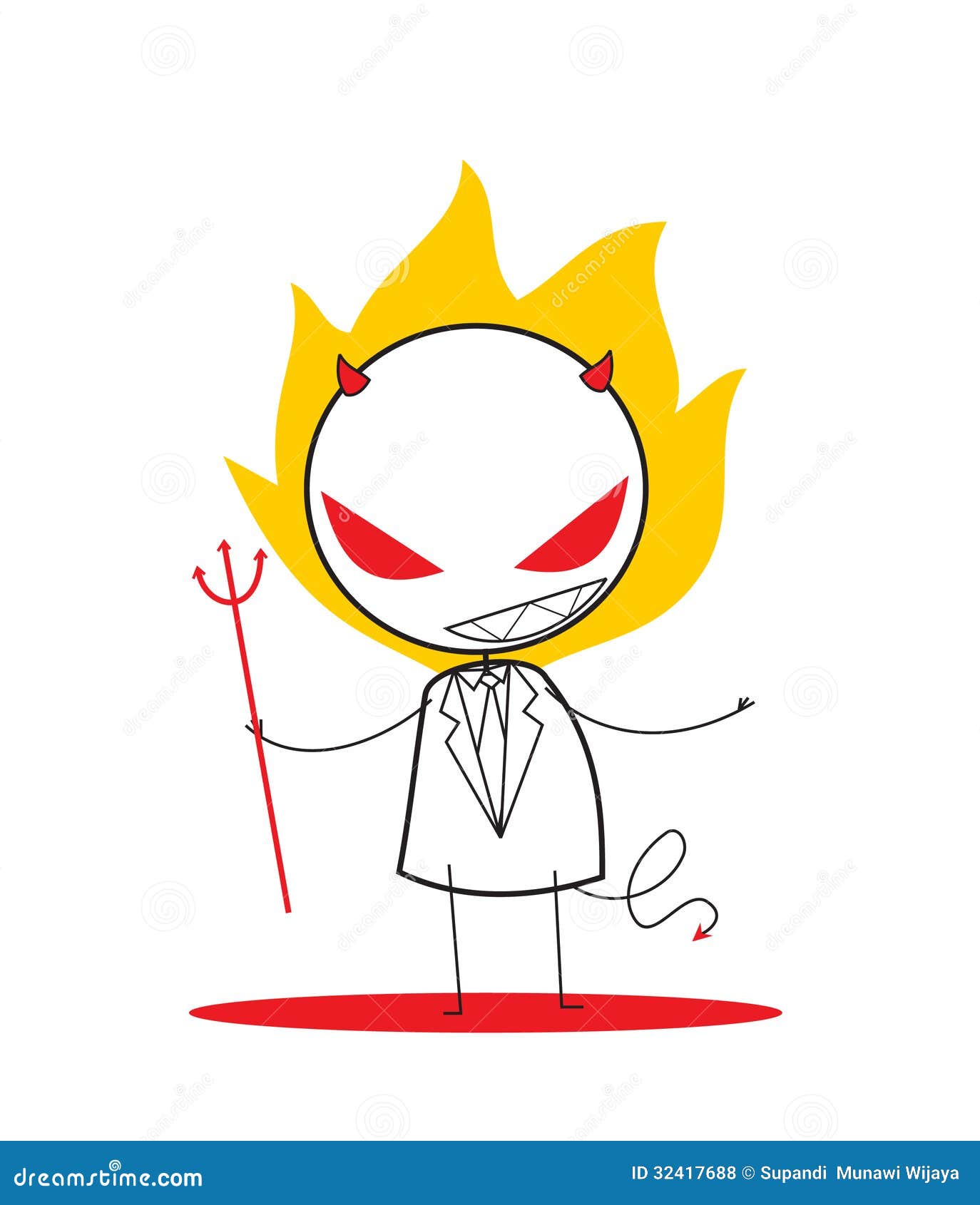 Devil stock illustration. Illustration of danger, celebration - 32417688