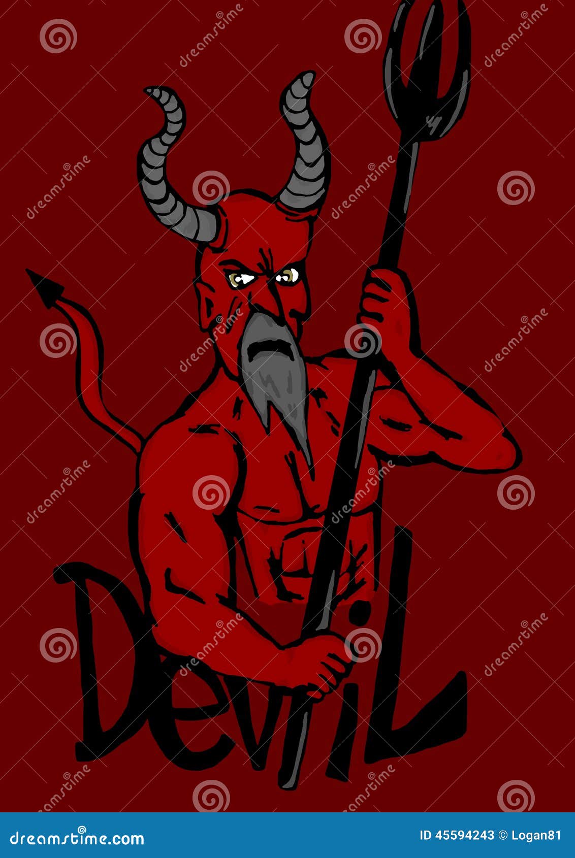 Devil stock illustration. Illustration of terrific, devil - 45594243