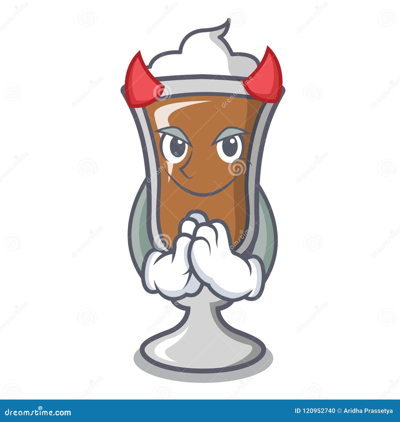 Devil Coffee Vending Machine In A Karakter Vector Illustration ...