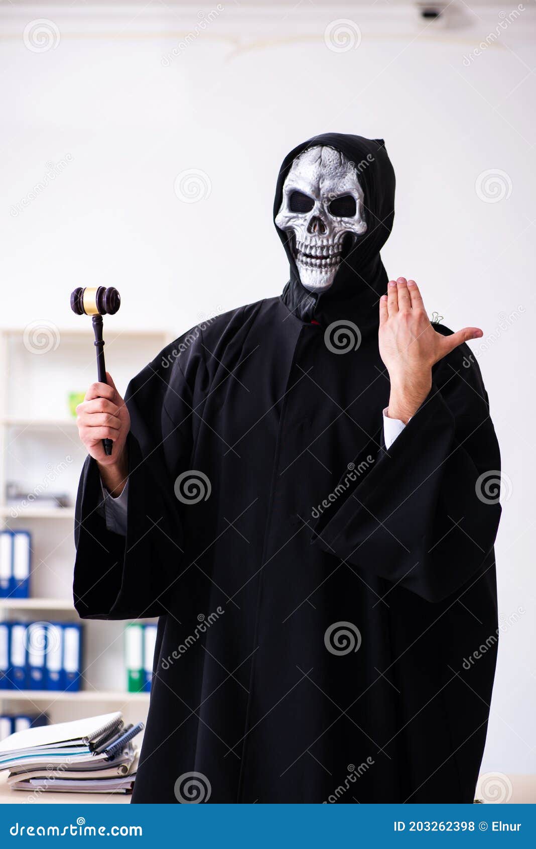 Demon Judge Working in the Courthouse Stock Photo - Image of judge ...