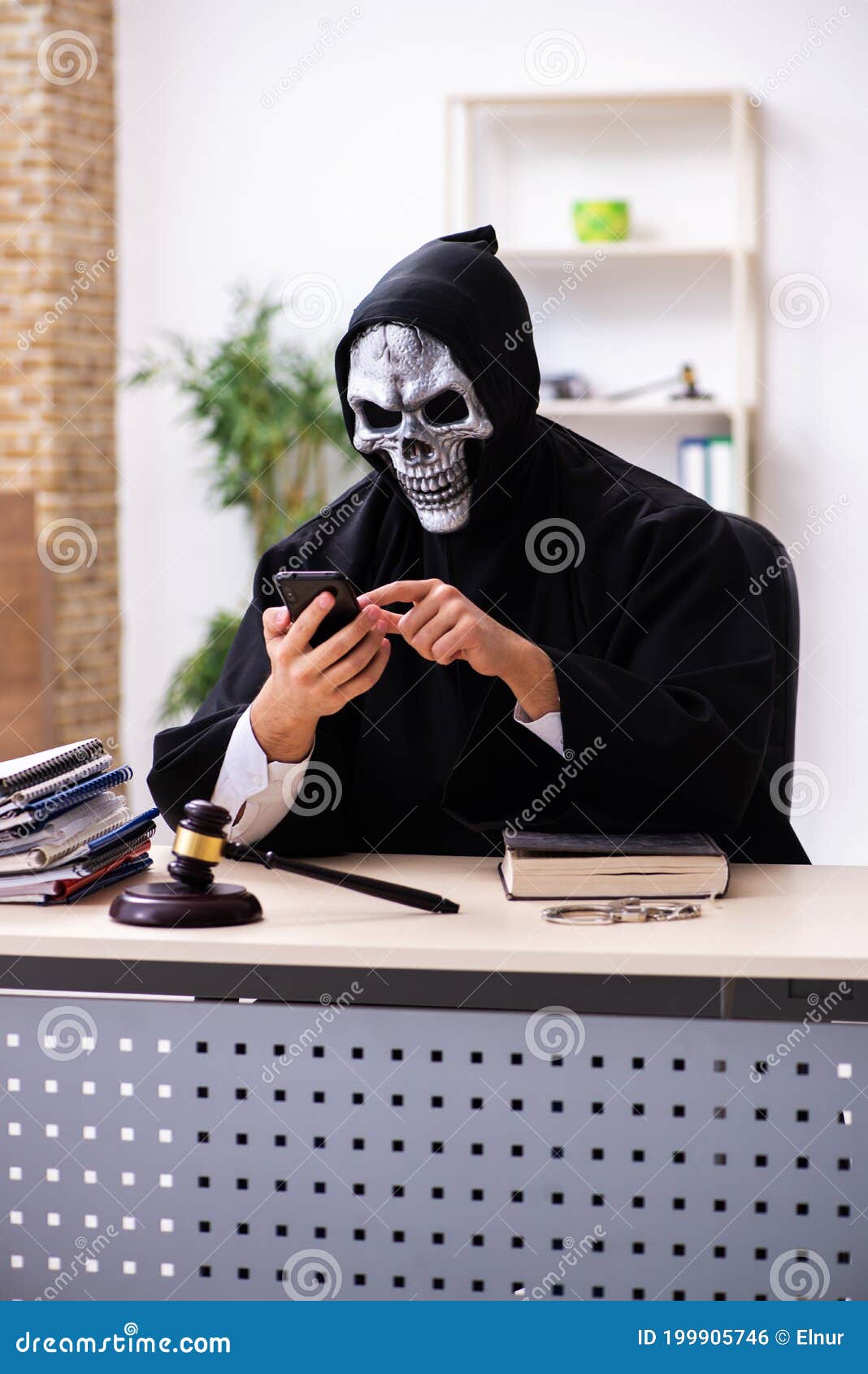 Demon Judge Working in the Courthouse Stock Photo - Image of rule ...