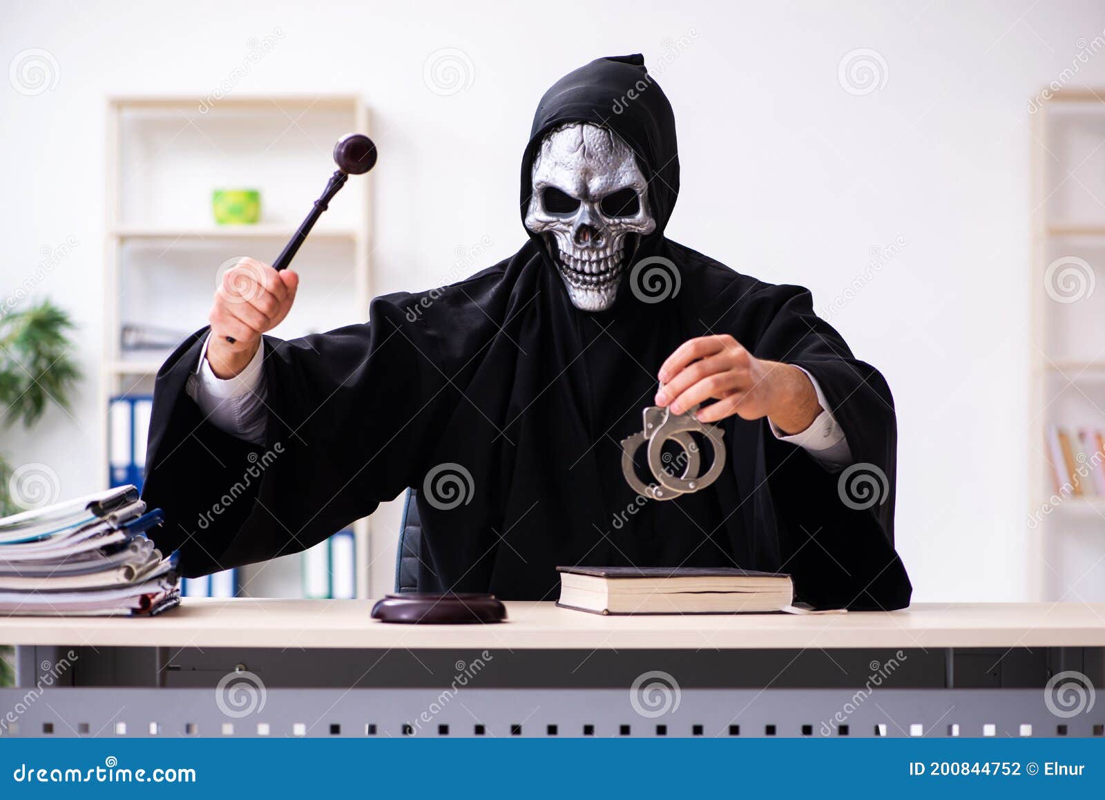 Demon Judge Working in the Courthouse Stock Photo - Image of magistrate ...