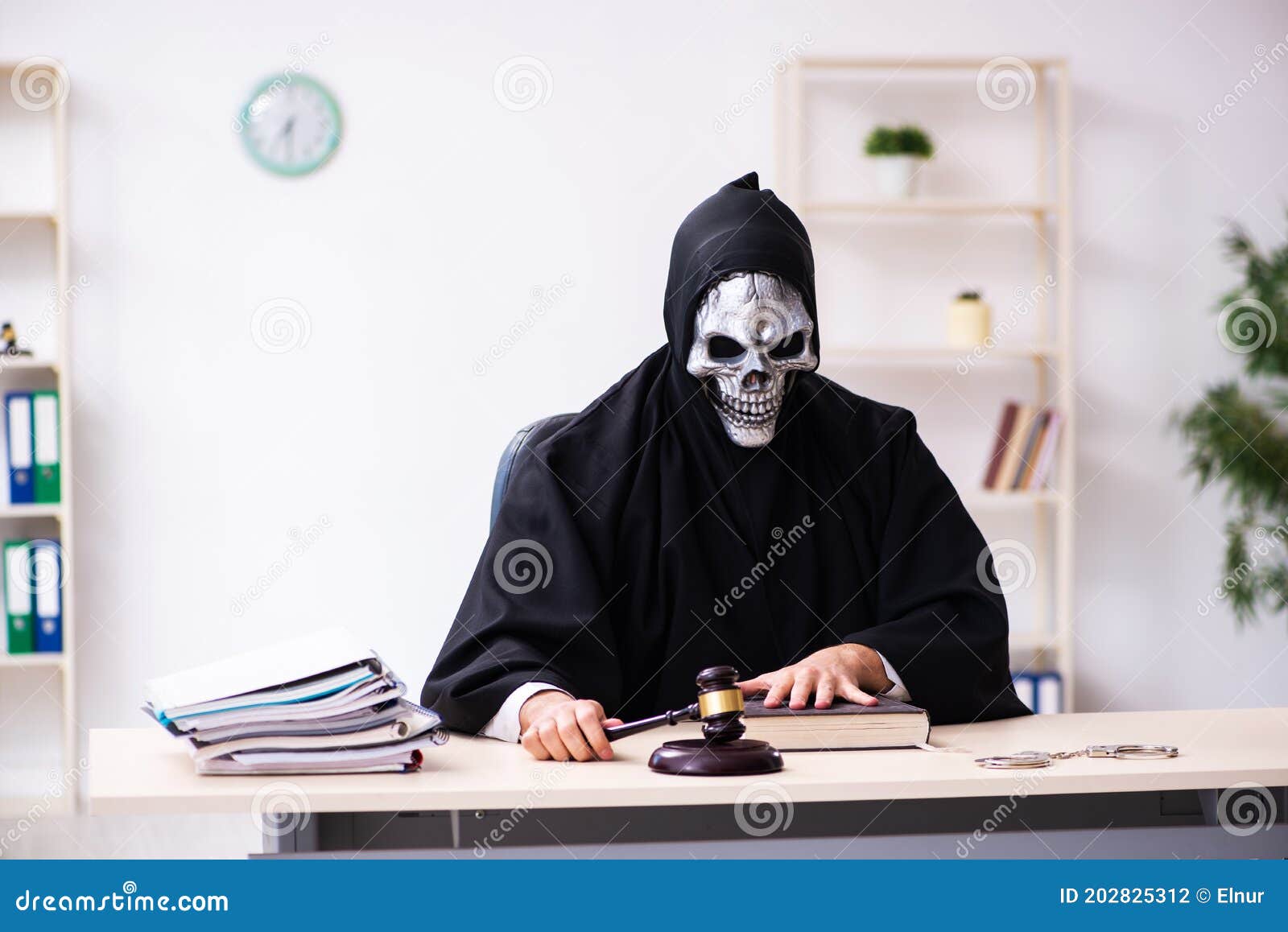 Demon Judge Working in the Courthouse Stock Photo - Image of demon ...