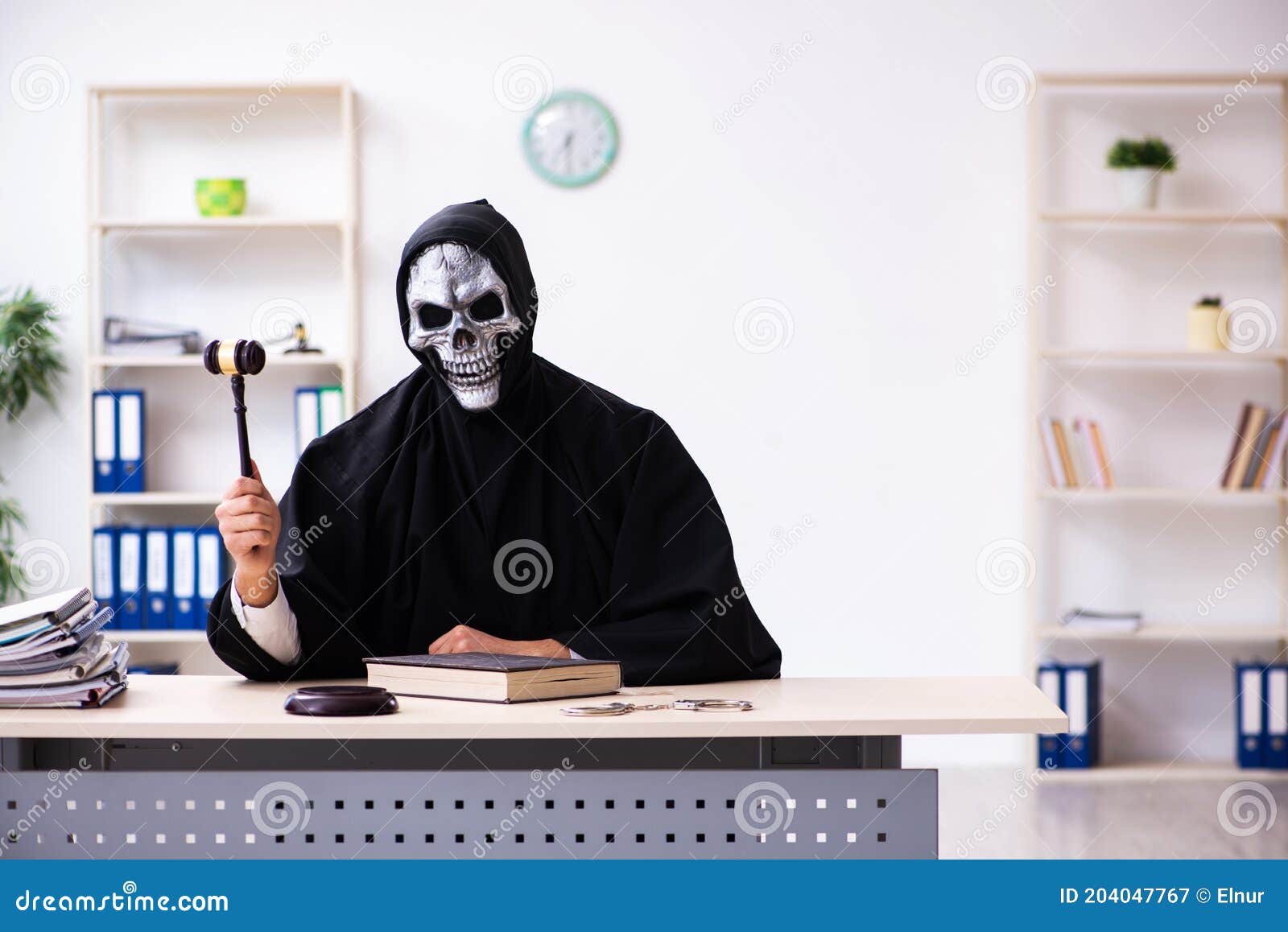 Demon Judge Working in the Courthouse Stock Image - Image of lawyer ...