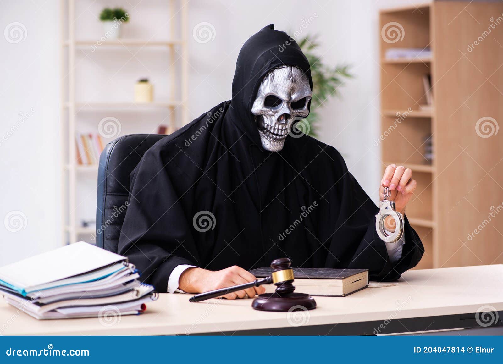 Demon Judge Working in the Courthouse Stock Photo - Image of legal ...