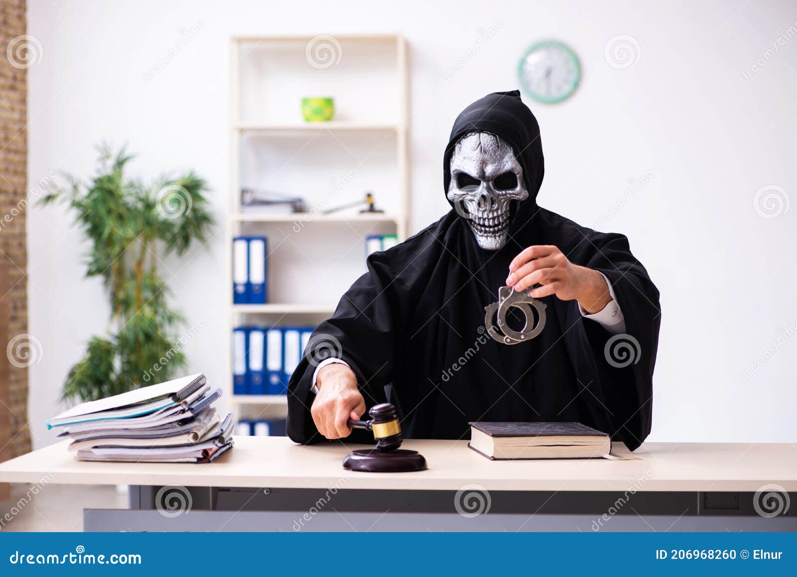 Demon Judge Working in the Courthouse Stock Photo - Image of judge ...