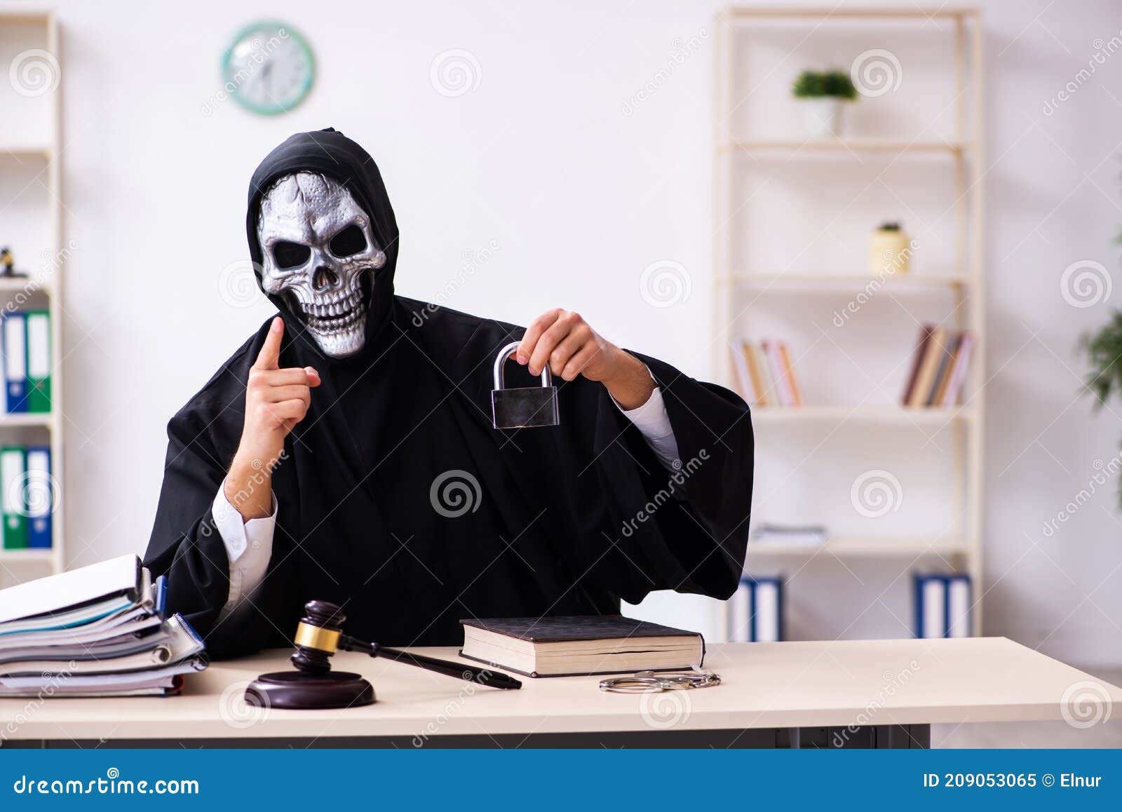 Demon Judge Working in the Courthouse Stock Image - Image of lawyer ...