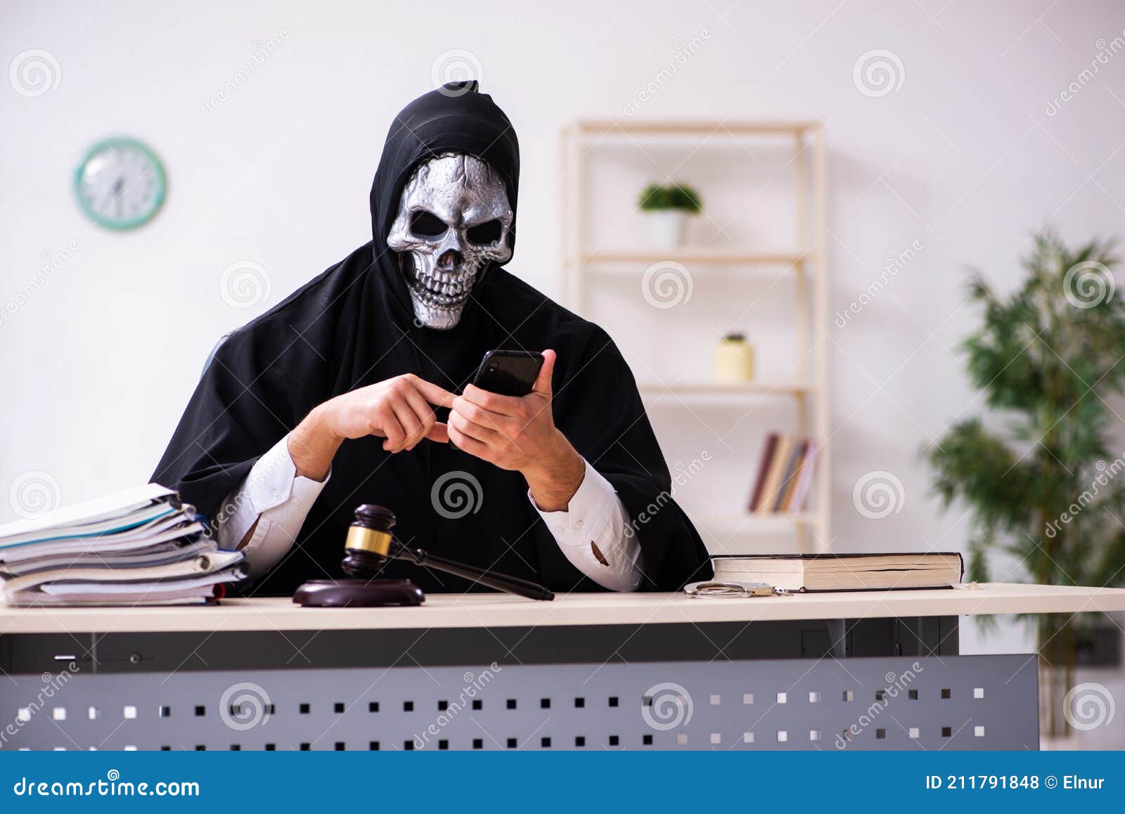 Demon Judge Working in the Courthouse Stock Photo - Image of barrister ...
